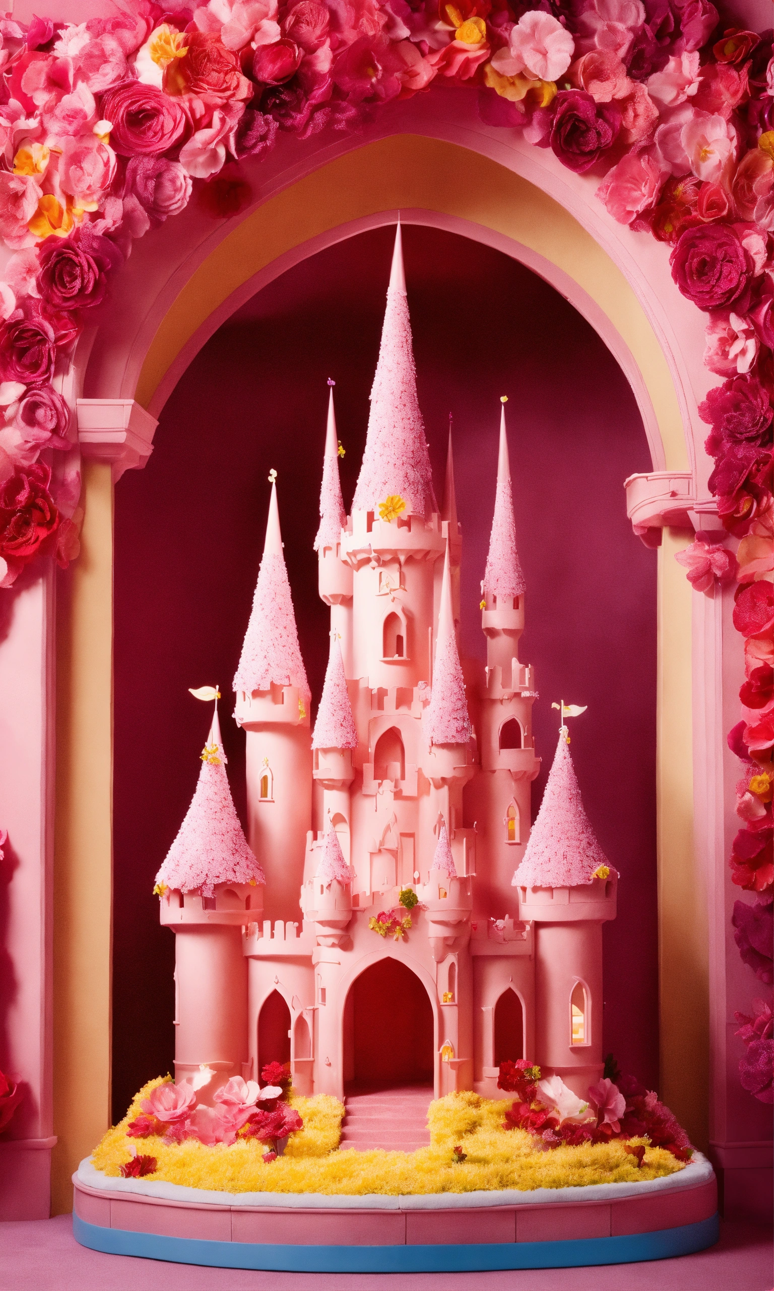 Lexica - Fantasy princess castle all made of petals