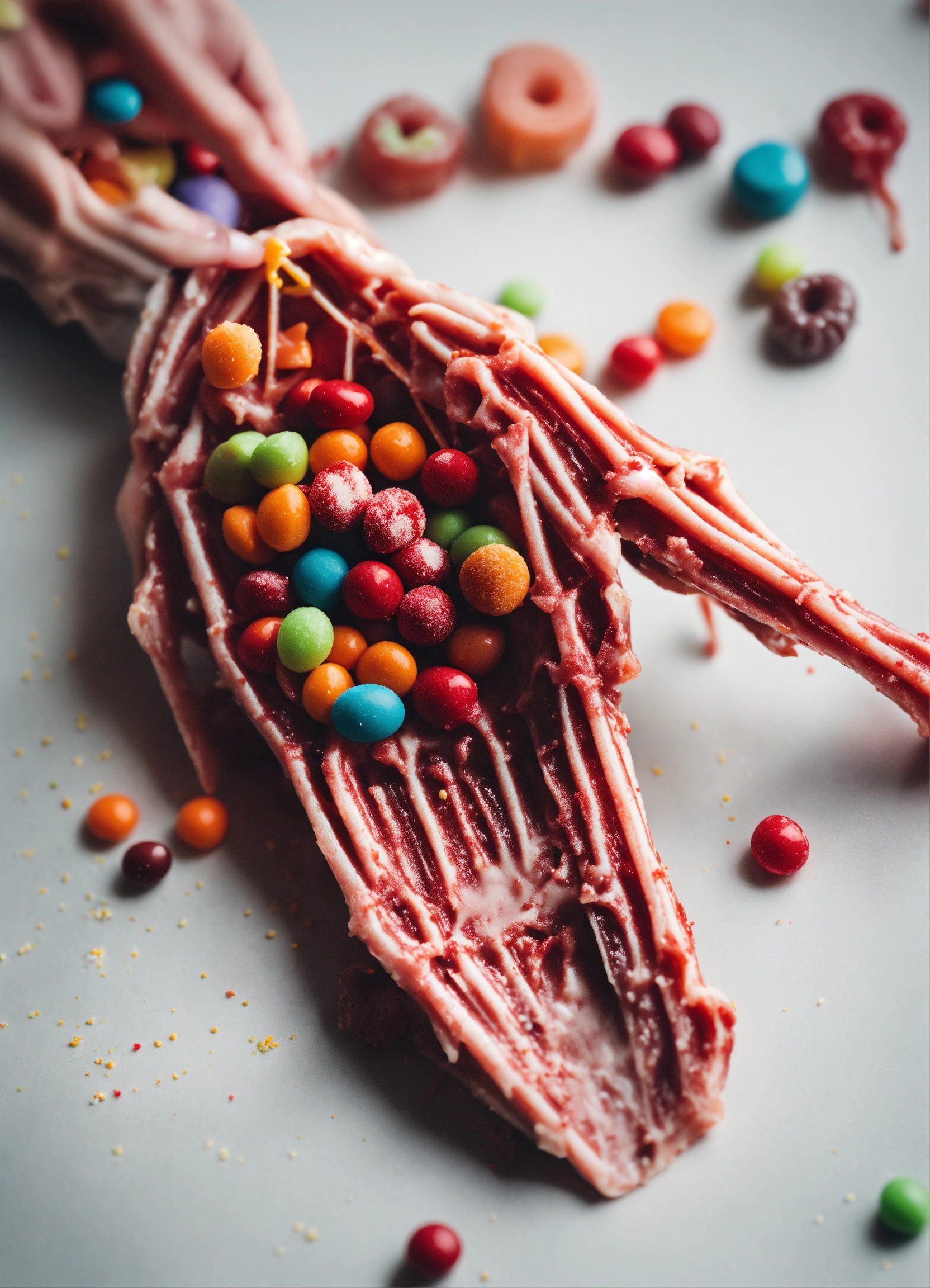 Lexica - Create for me an image of a spine-tingling creepy hand holding ...