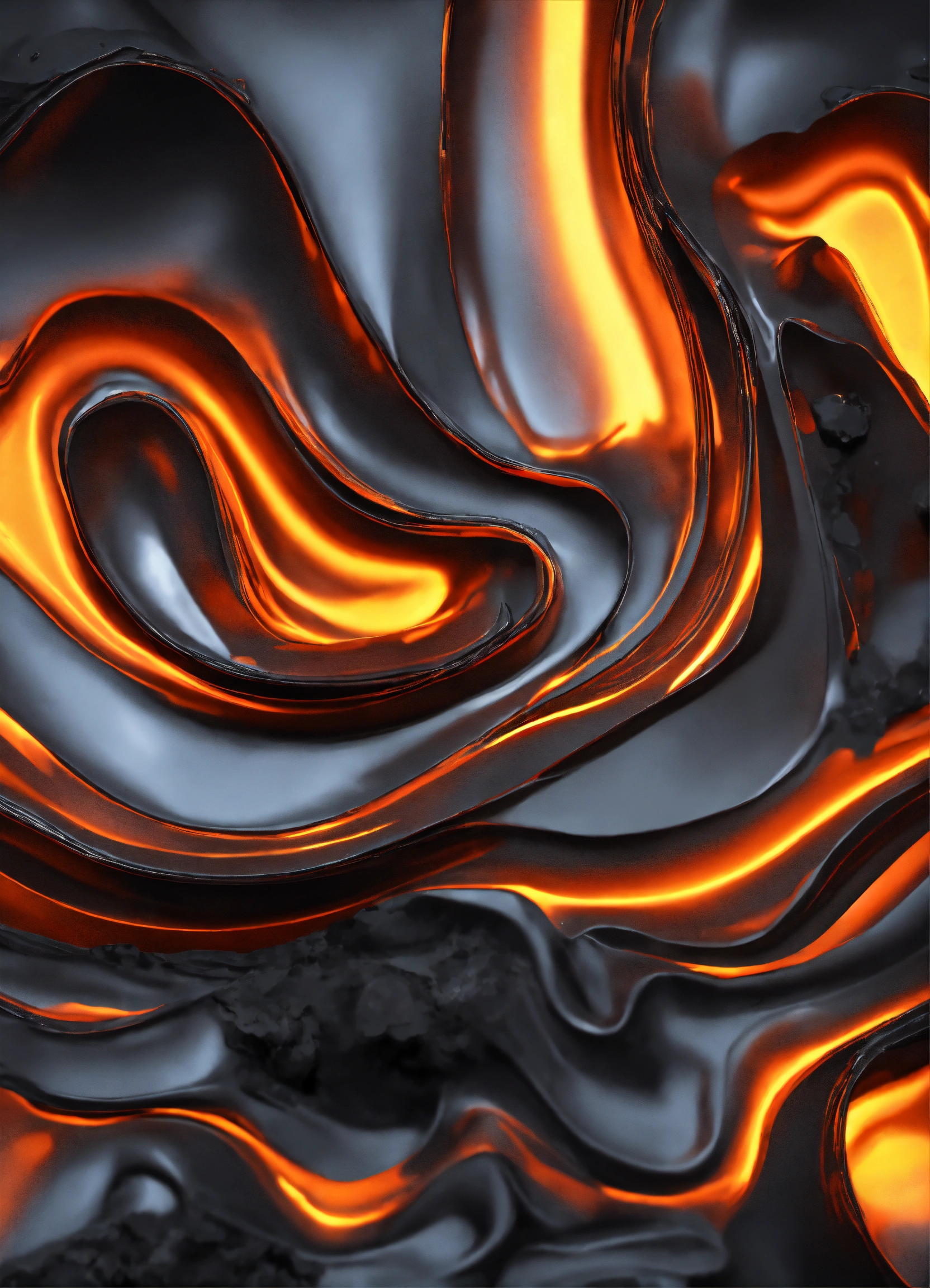 Lexica - Composition of liquid steel, molten cast iron, hot coal, 4k ...