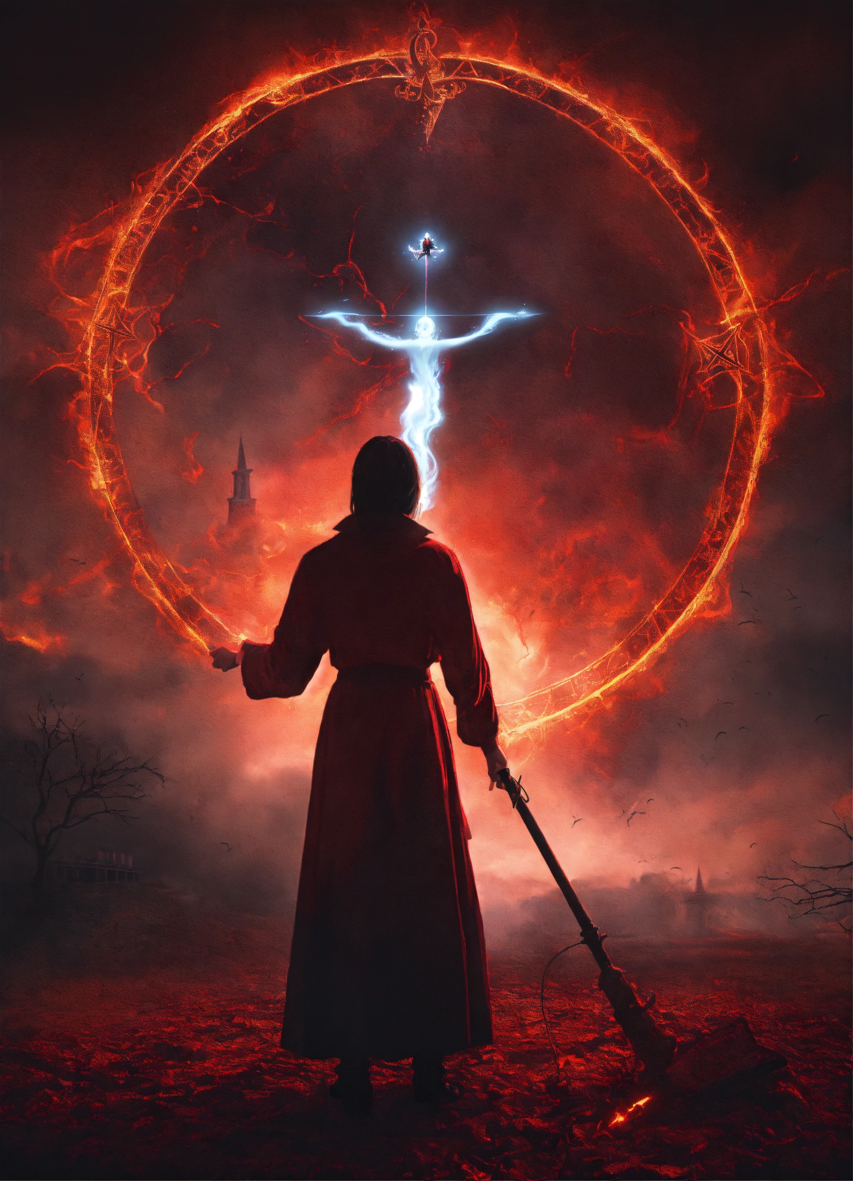 Lexica - A person conjuring evil forces to summon the devil, the ...