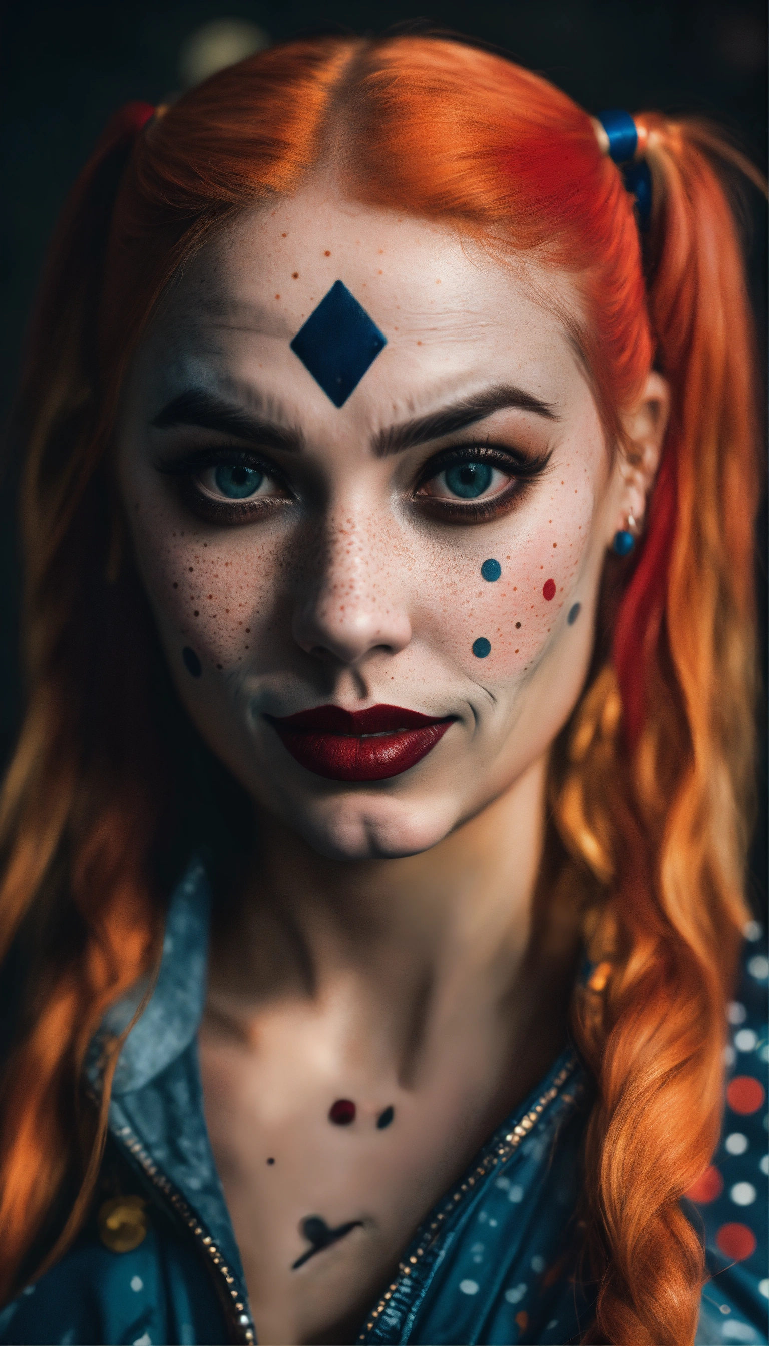 Lexica - A portrait of a harley quinn, fine - art photography, soft ...