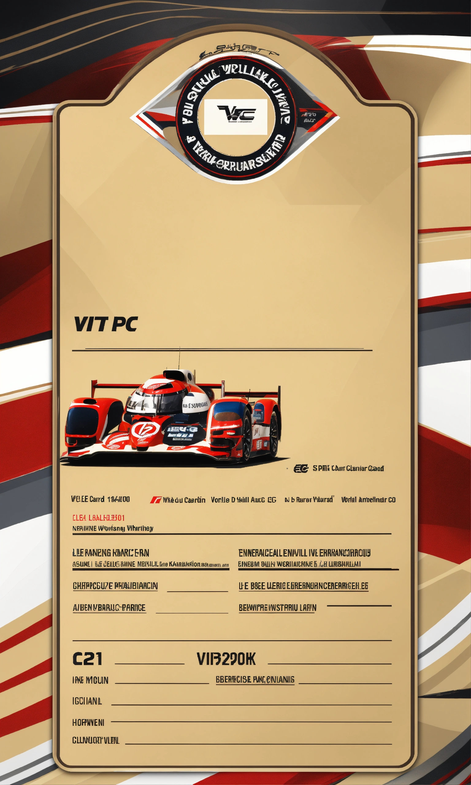 Lexica - WEC World endurance championship card VIP ID pass background ...