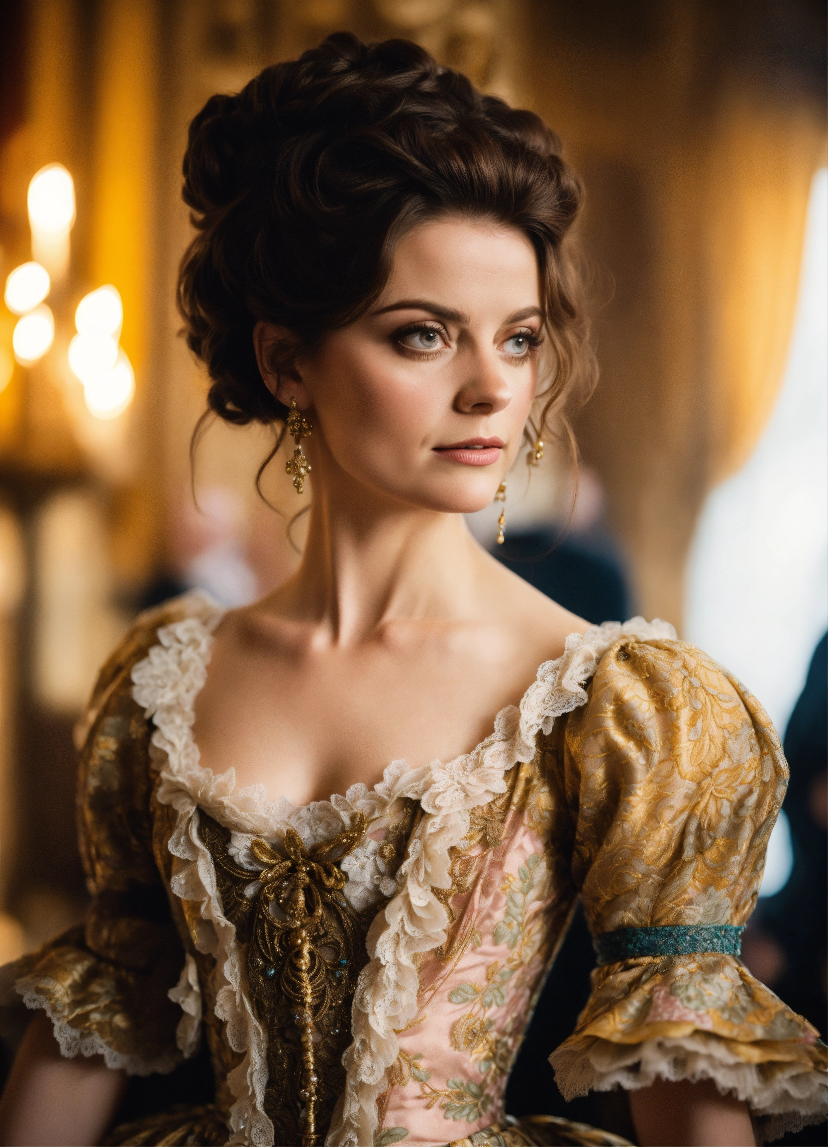 Lexica - "Rococo Clara Oswald", huge rococo hair, time travel ...