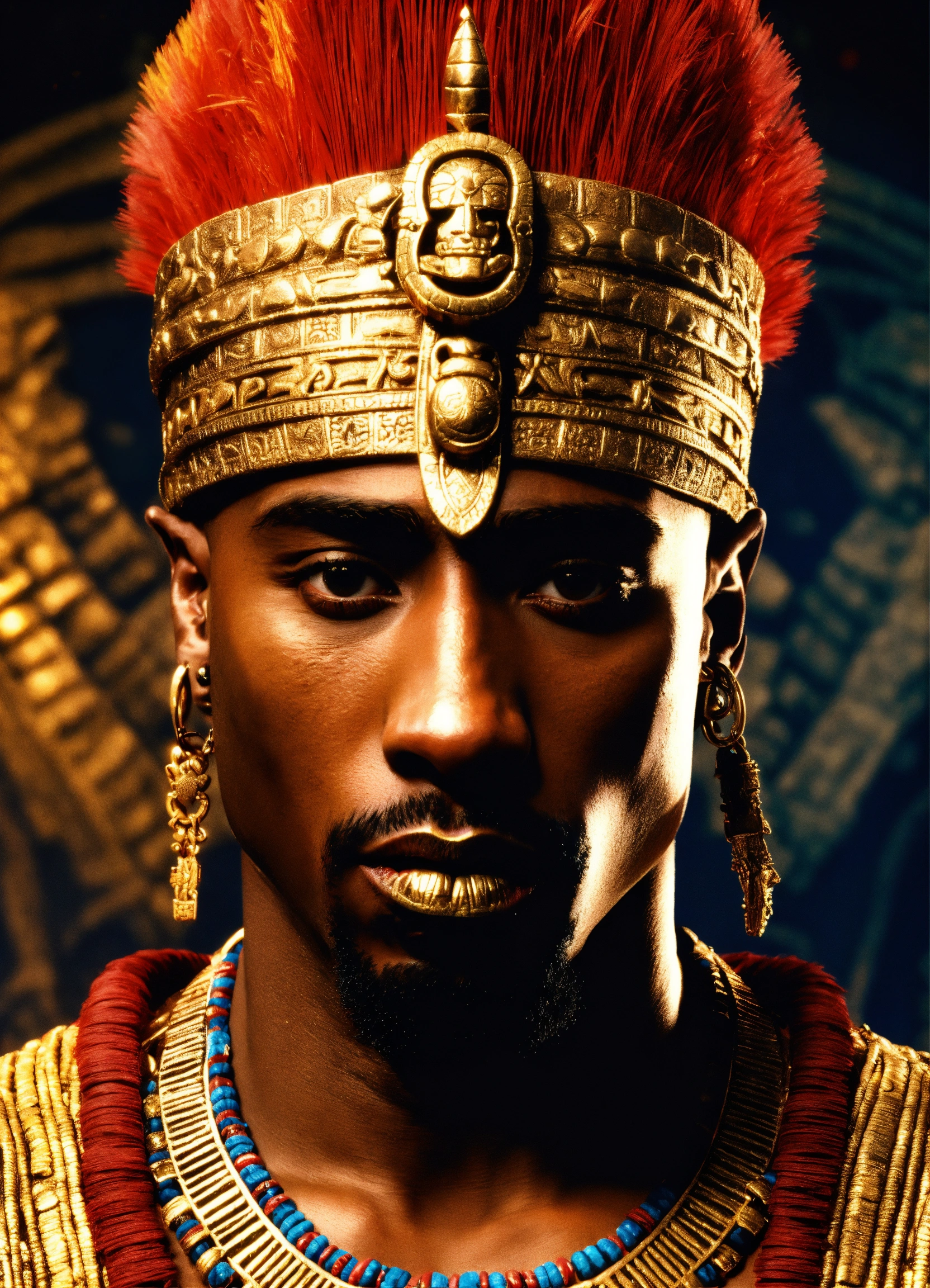 Lexica - Tupac Shakur as a Powerful Ancient Inca King. 8k unreal render ...