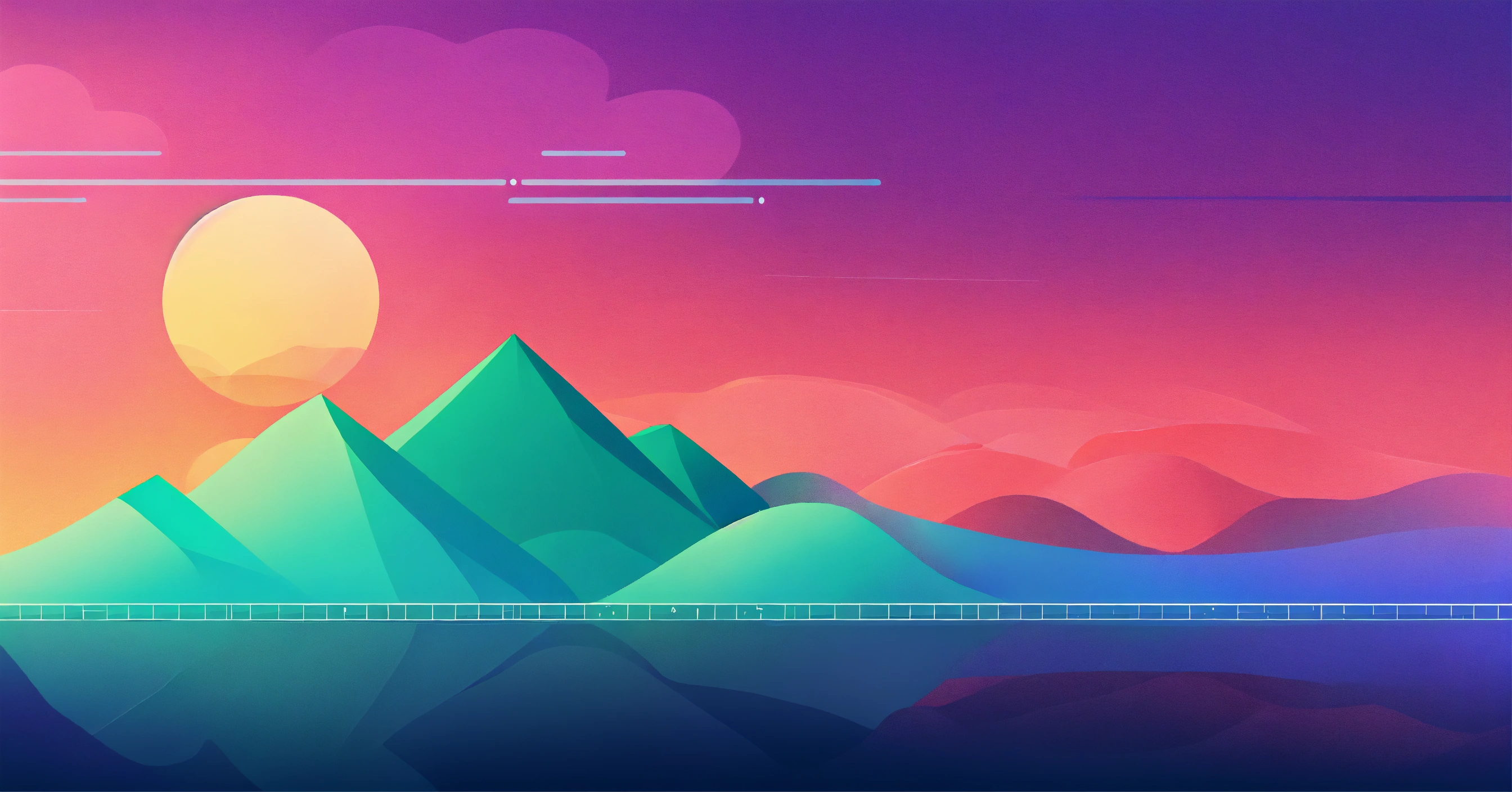 Lexica - Invoice. simple flat gradient illustration. jade
