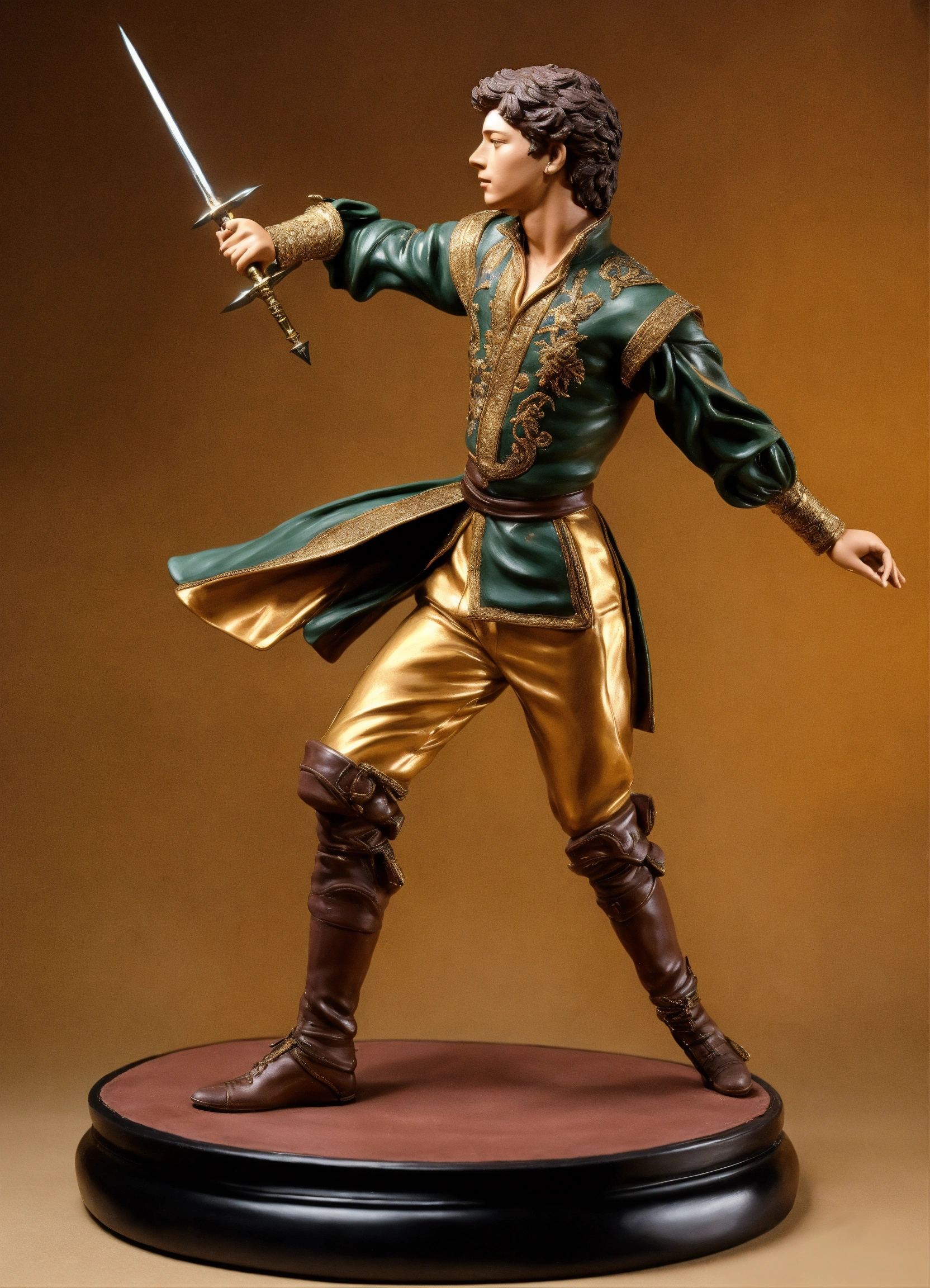 Lexica - A realistic lifelike painted lifesized clay sculpture of a ...