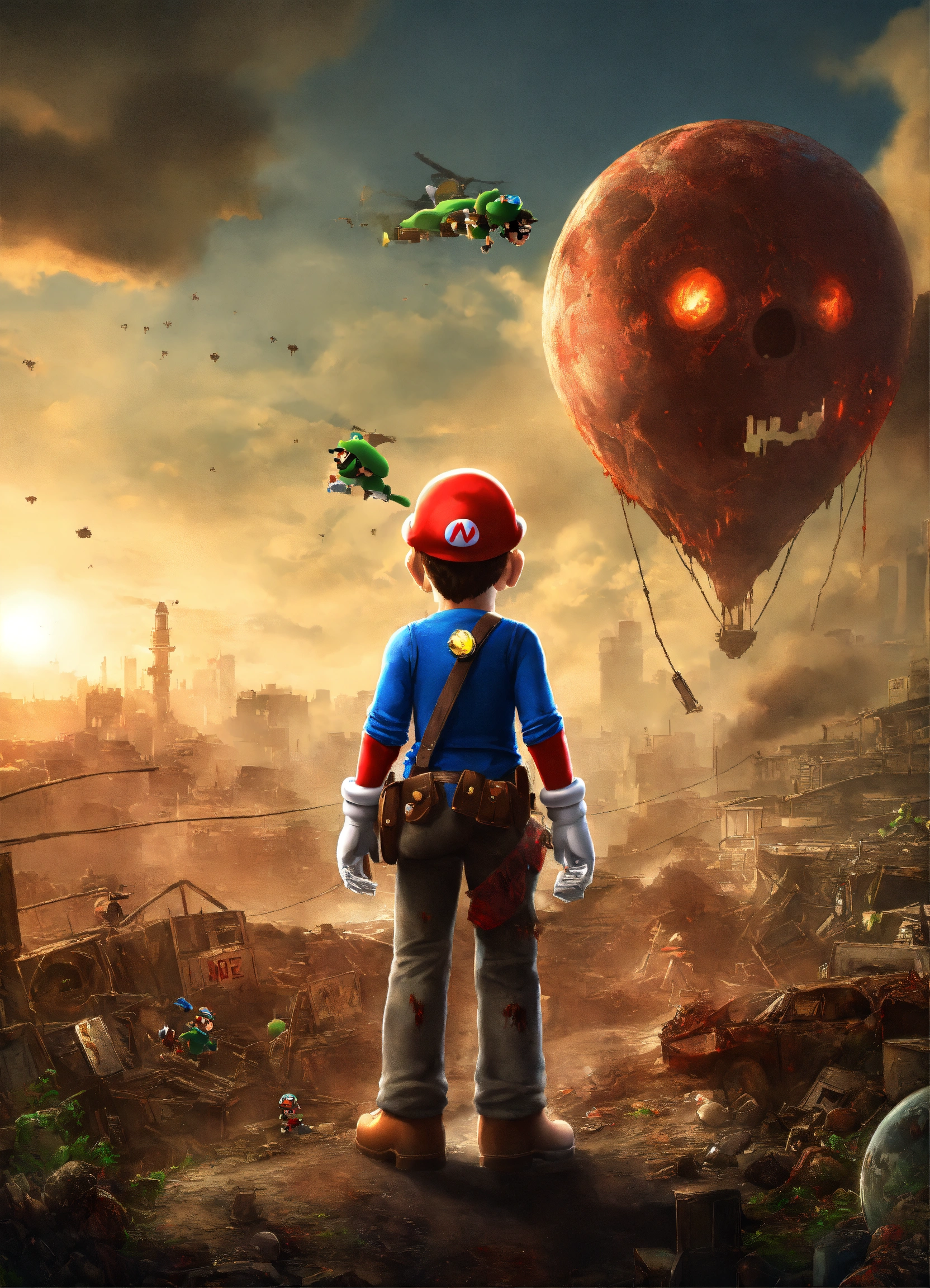 Lexica - Super Mario Bros, zombie, earth as a post-apocalyptic paradise ...