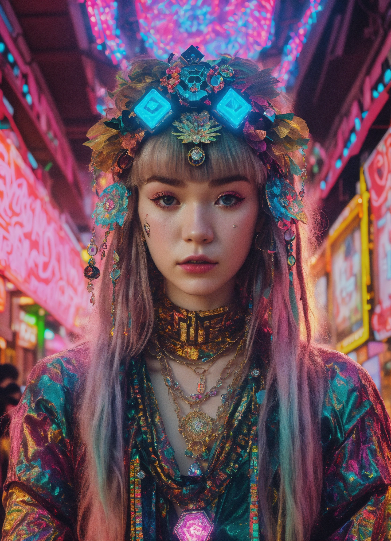 Lexica - I’m Photorealistic portrait of A diamond metal occult ...