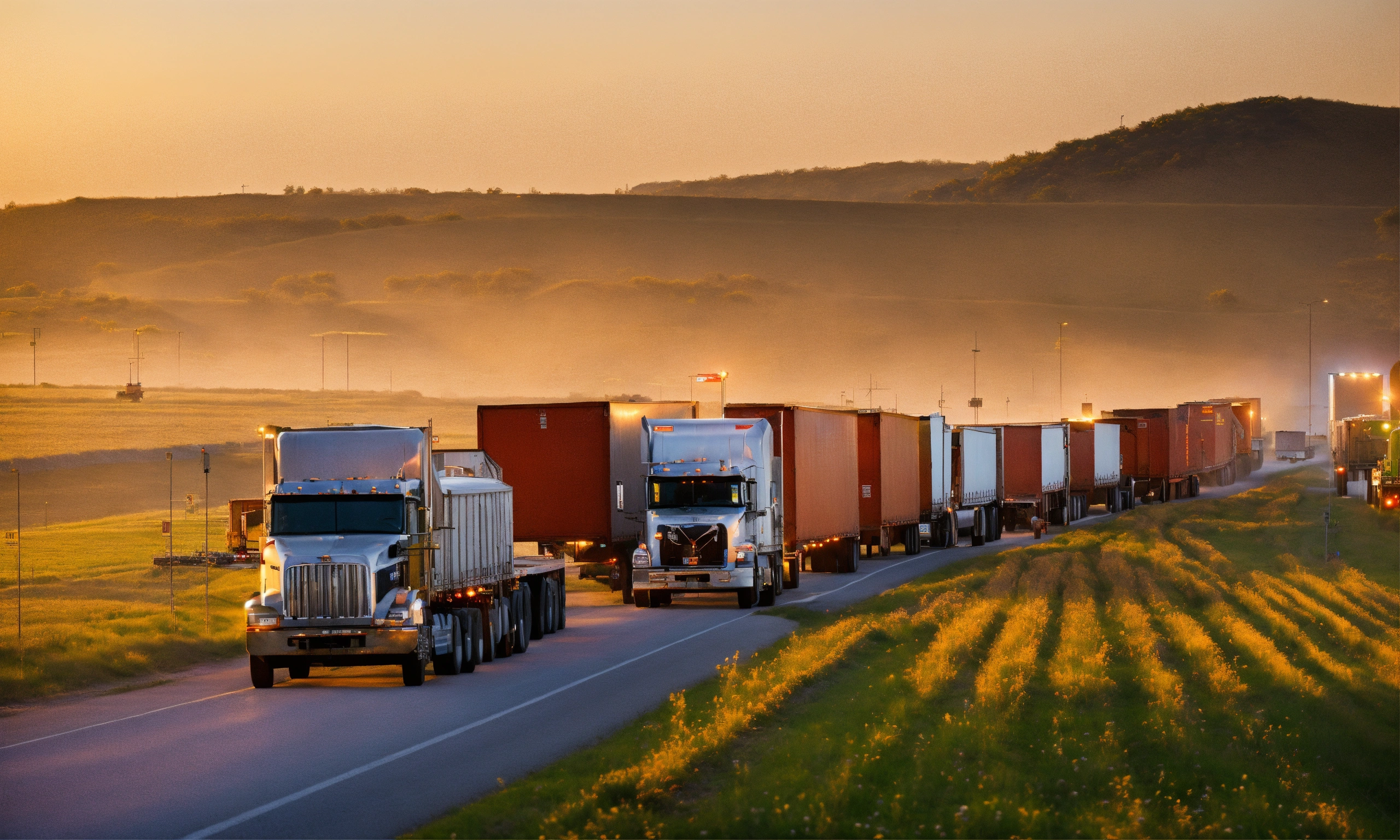 Lexica - Imagine a scene with a country border checkpoint on the left ...