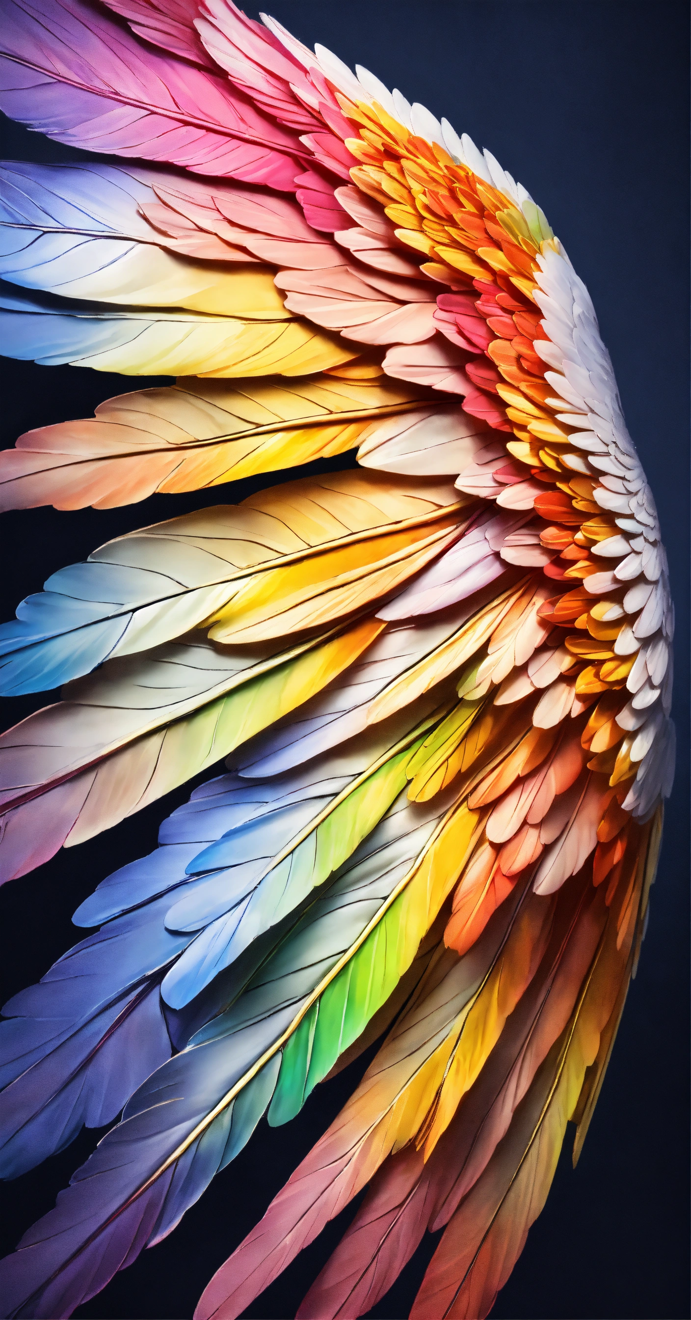 Lexica - Beautiful and perfect small angel wings in soft rainbow colors ...