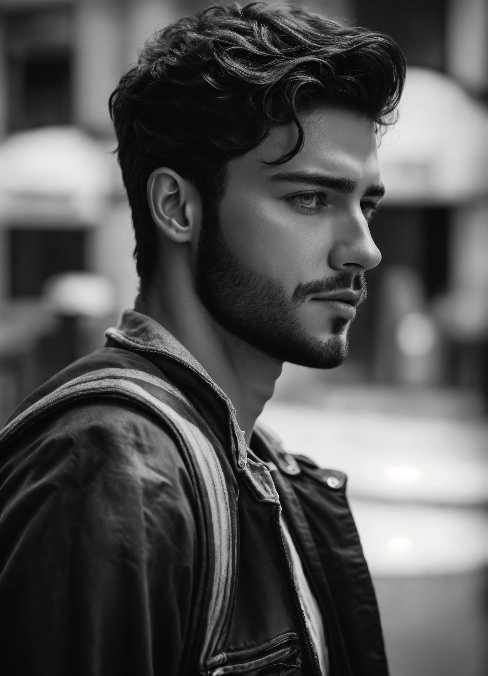 Lexica - Photo of an italian male model black and white , photo ...