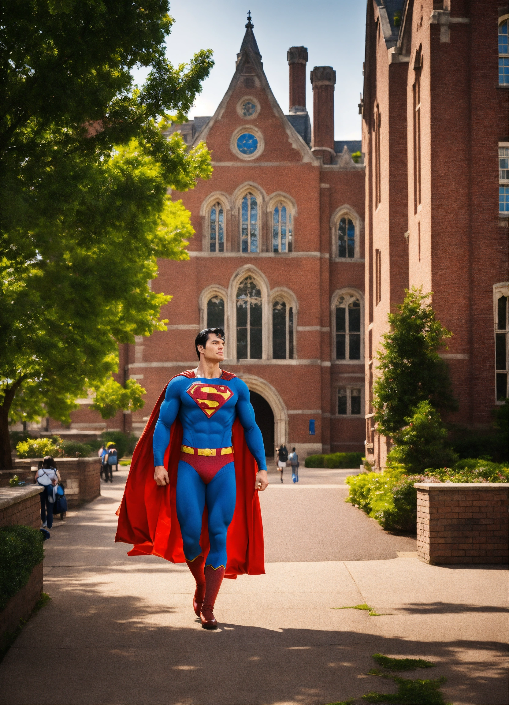 Lexica - Superman carries a bag. He studies at a famous campus where ...
