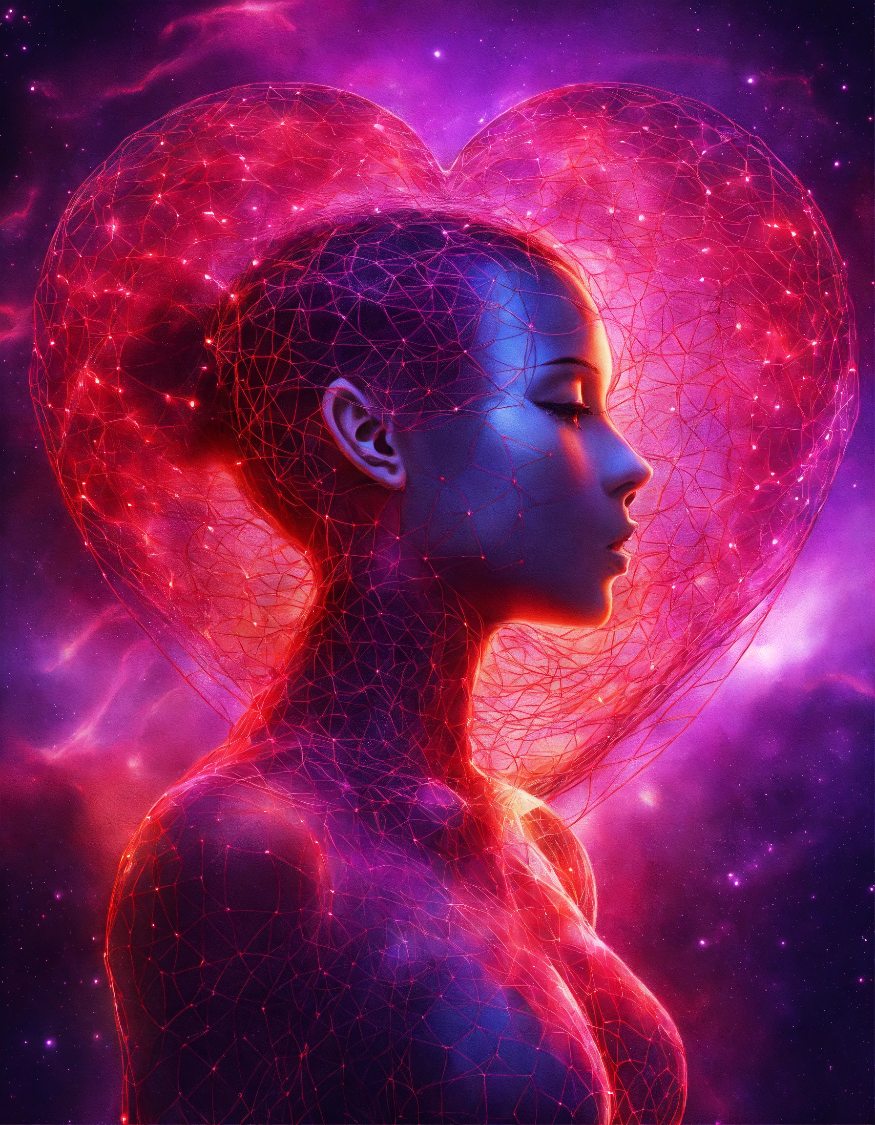 Lexica - Realistic beautifull colored pencil drawing of energetic mesh ...