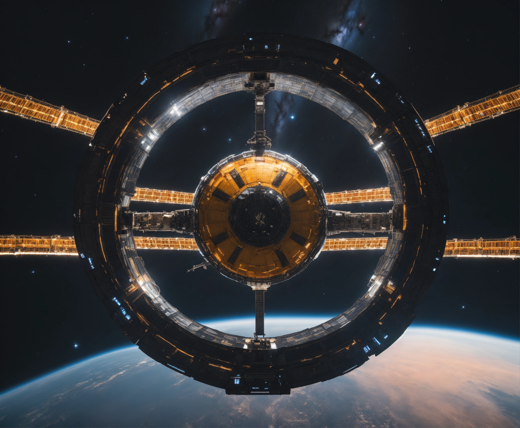 Lexica - A highly realistic photo from a distance view of a futuristic ...