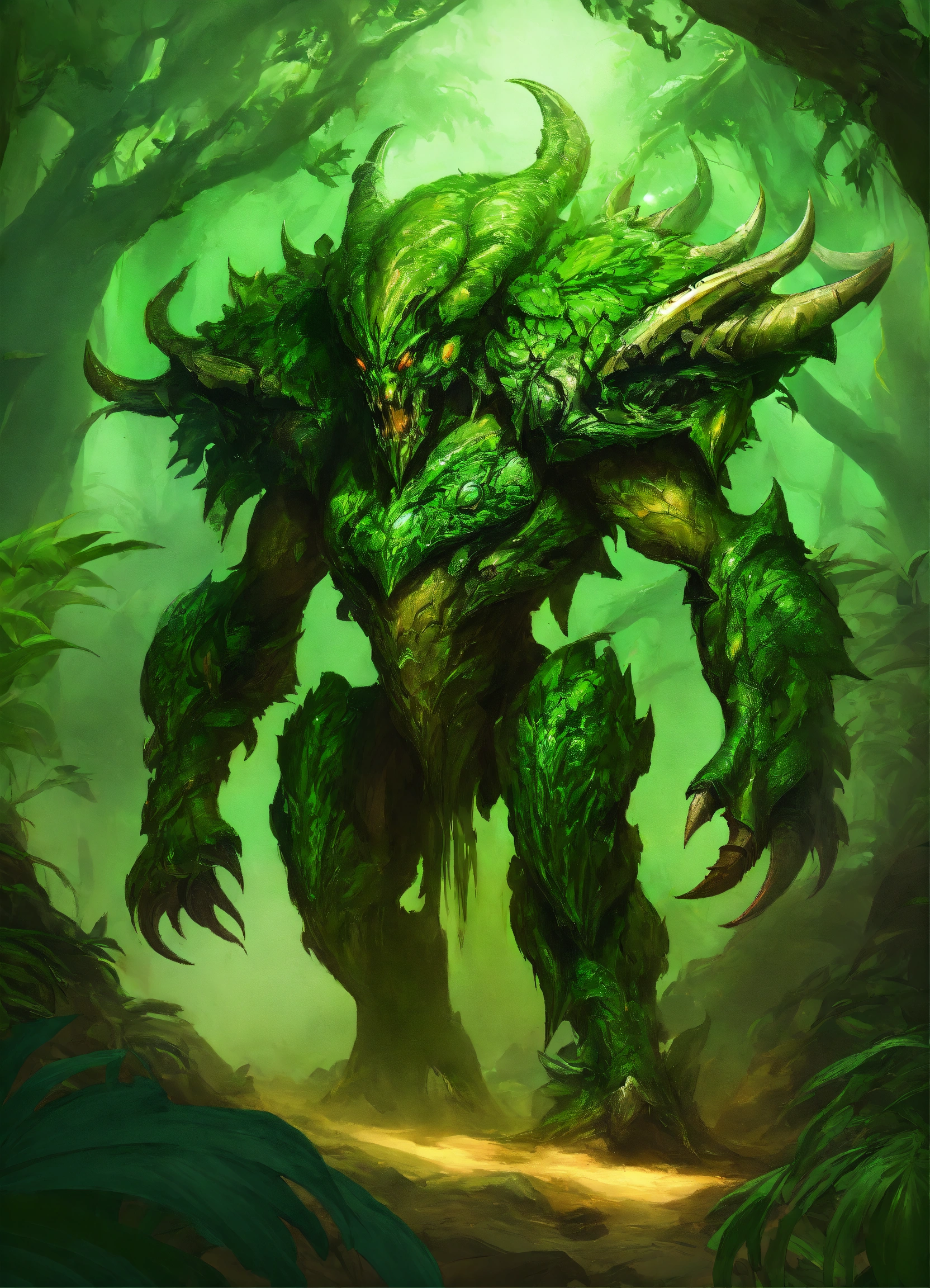 Lexica - Primal queen, starcraft primal zerg art, green jungle coloring