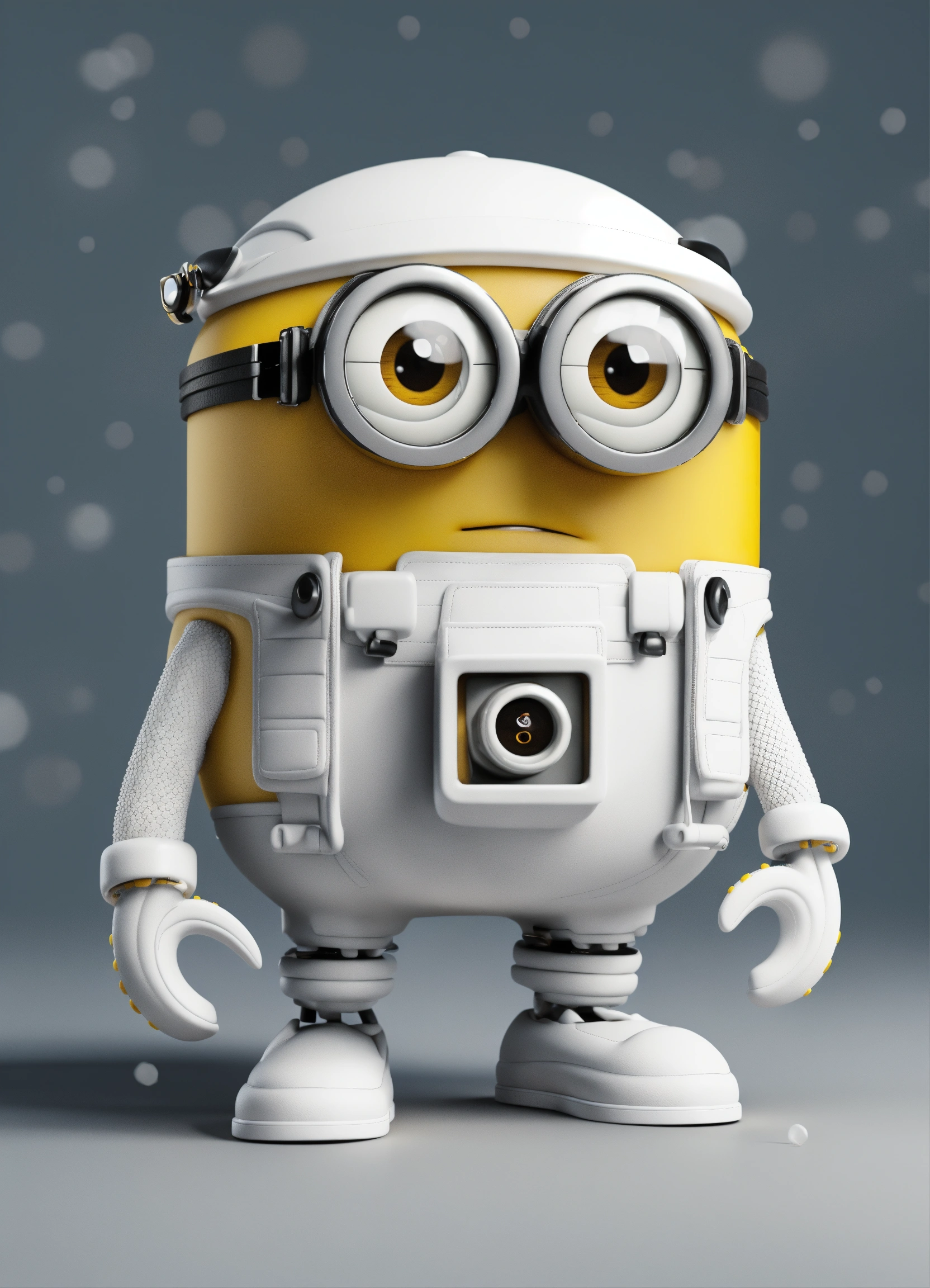 Lexica - 3D octopus style of minions in white color minimal details ...