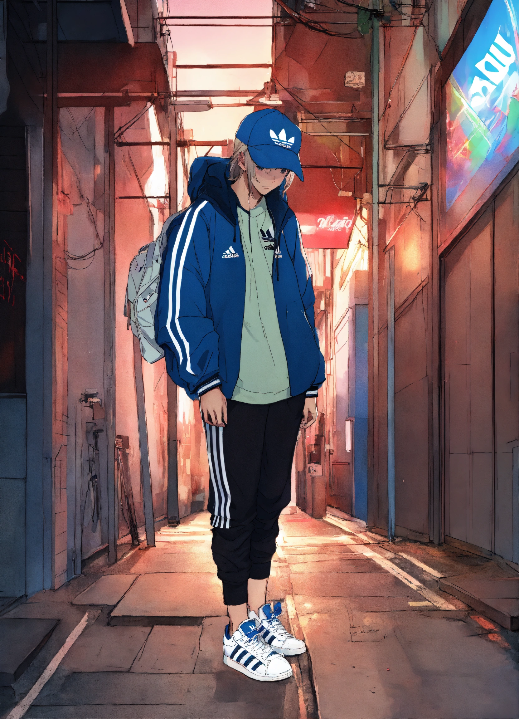 Lexica - Adidas, anime style, street, dark