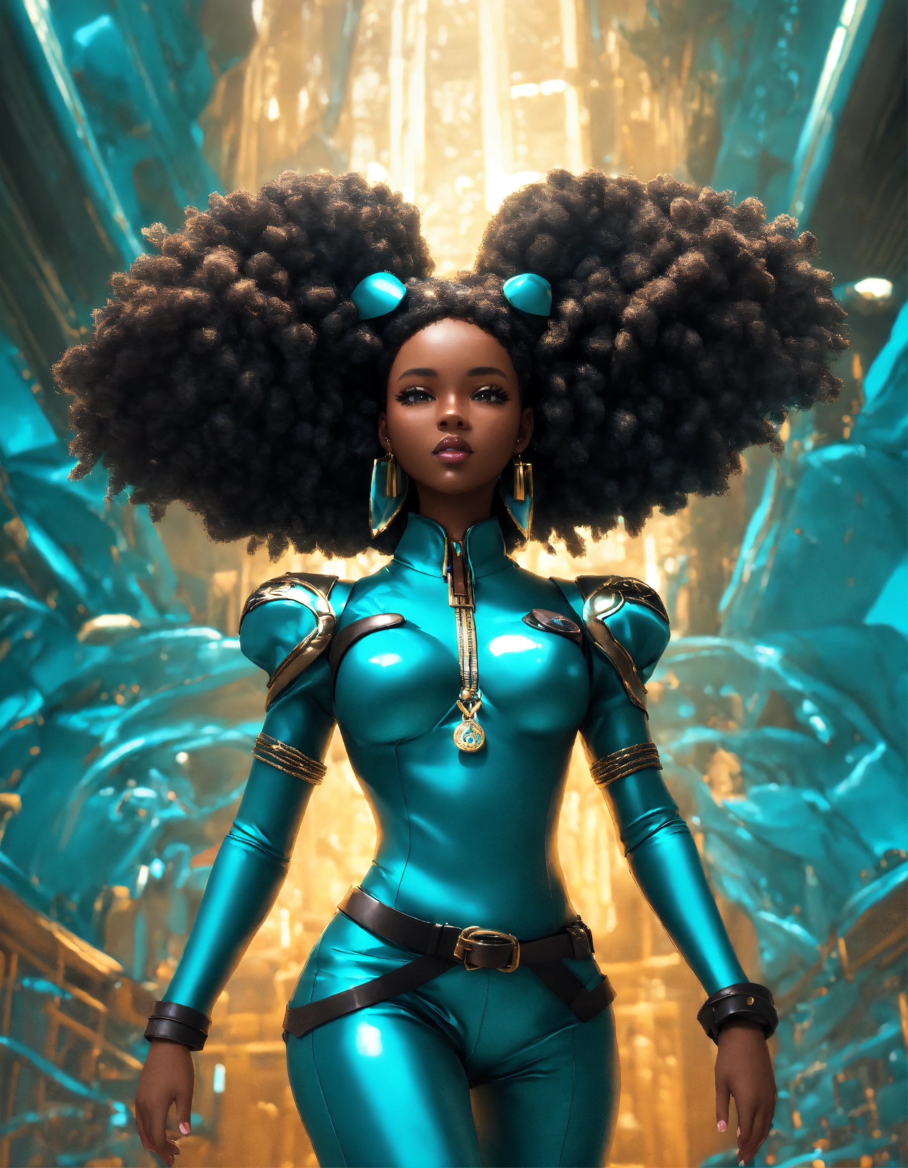 Lexica - Full body shot. 3d Moe anime African American Afrocentric ...