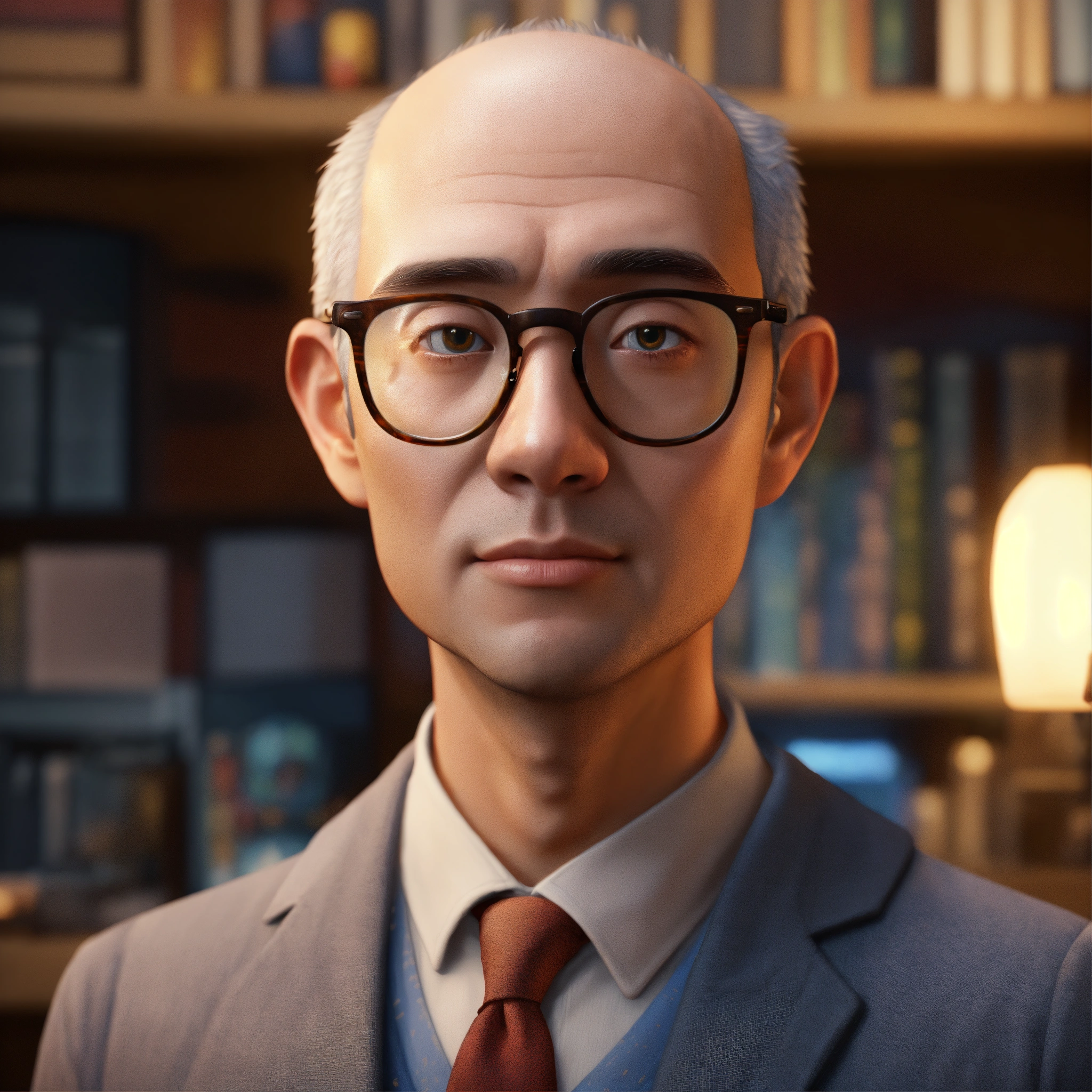 Lexica - A male professor Avatar with glasses, Closeup, unreal engine ...