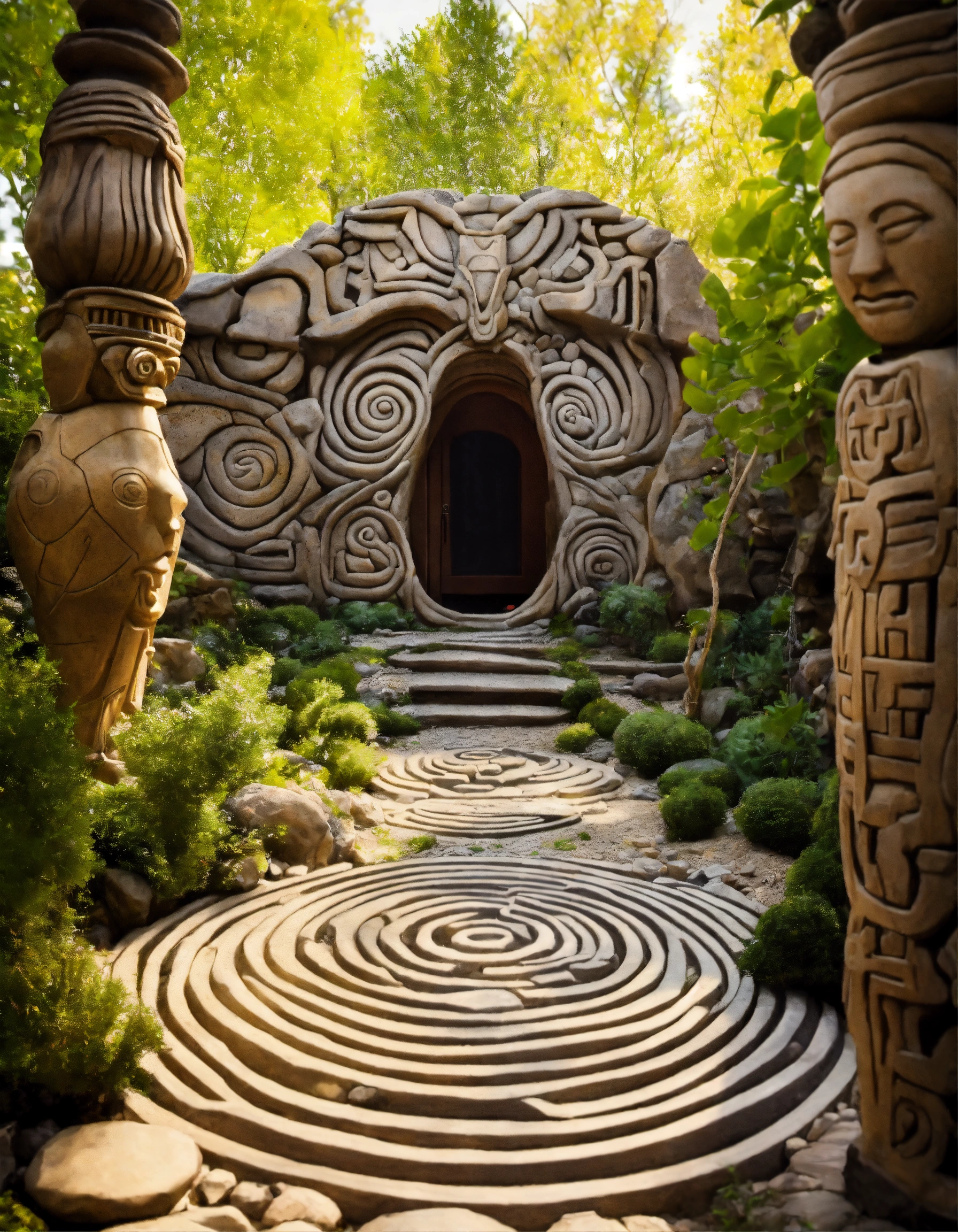 Lexica - An ancient spiritual gnome inspired stone pathway rock garden ...