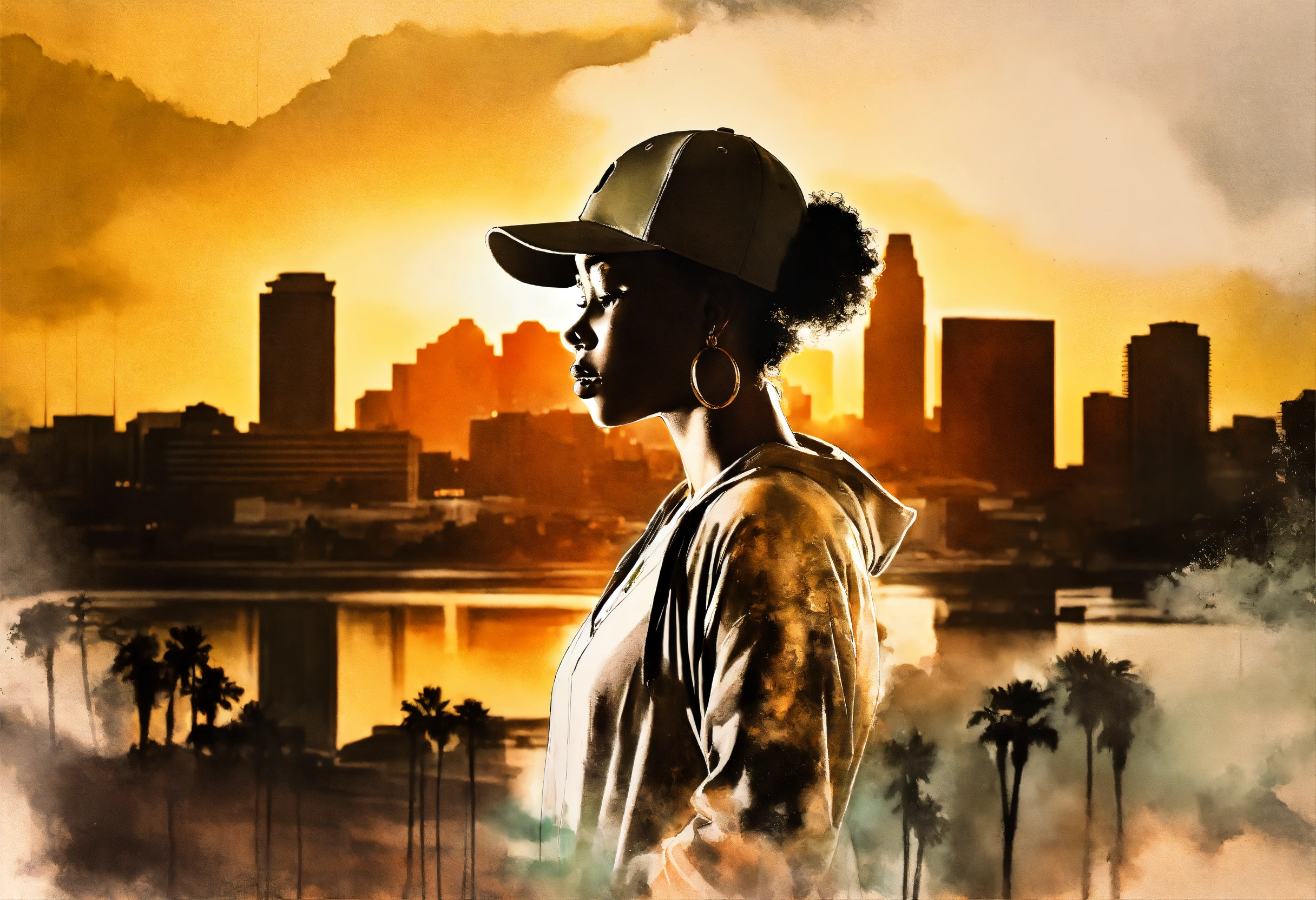 Lexica - Exquisite ink painting on a pure white paper background, where ...