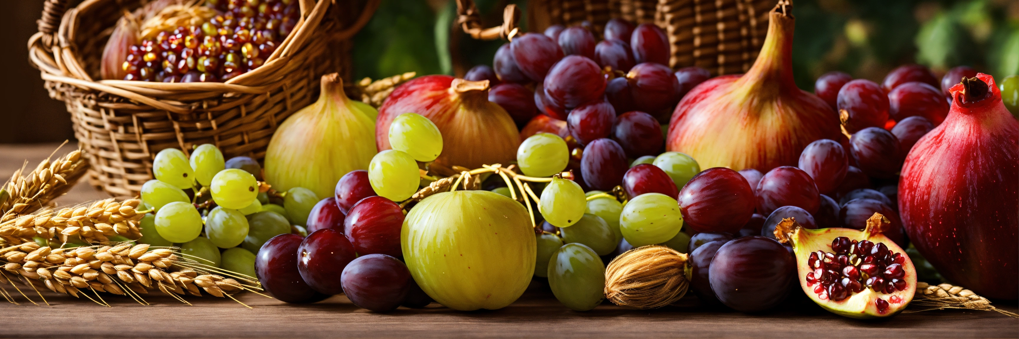 Lexica - A beautiful basket inside Grapes, dates, olives, beautiful ...