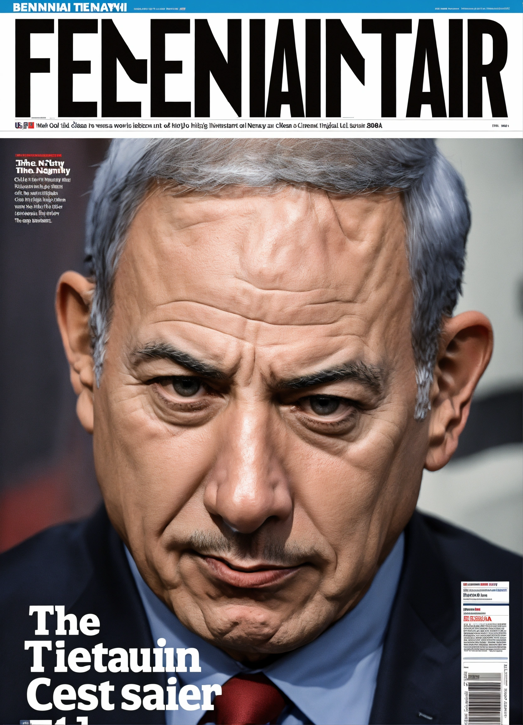 Lexica - "USA Today" front page of Benjamin Netanyahu, looking angry ...