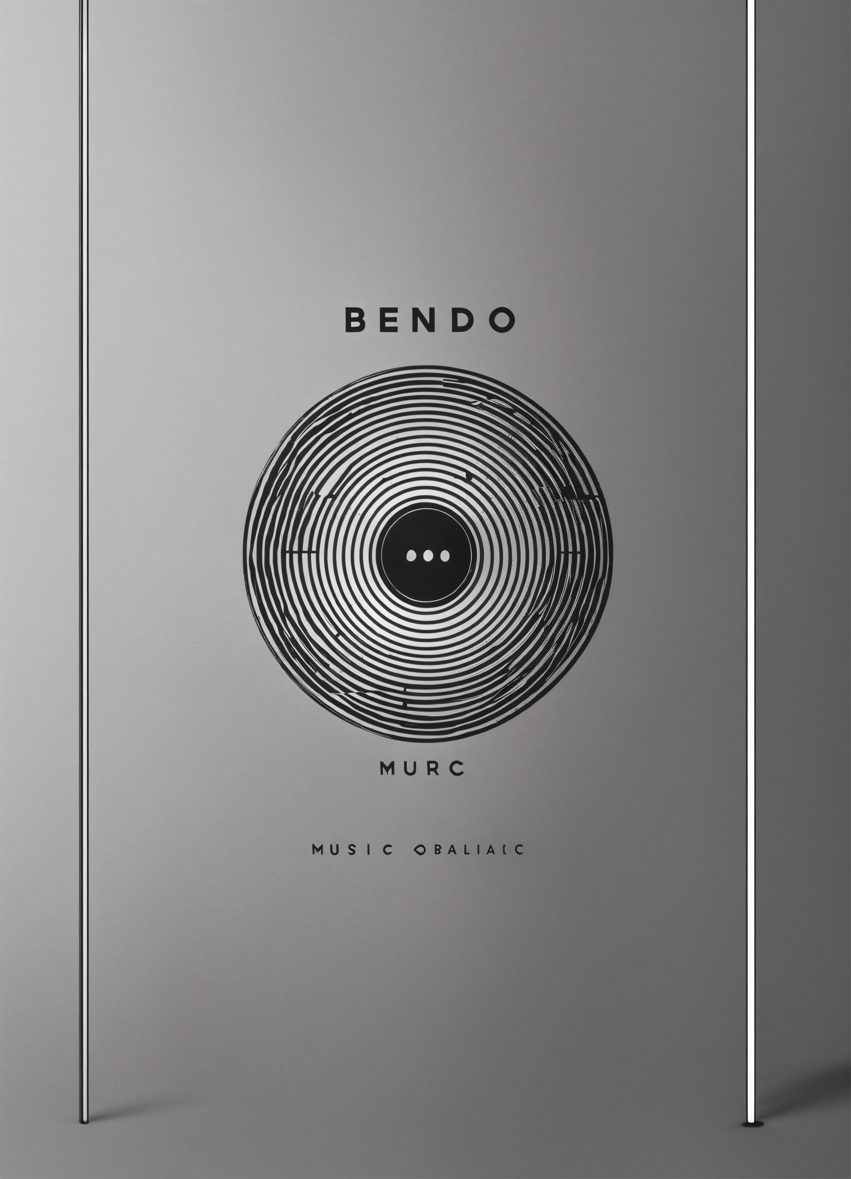 Lexica - Minimalist monochromatic logo of label music, brand is BENDO MUSIC