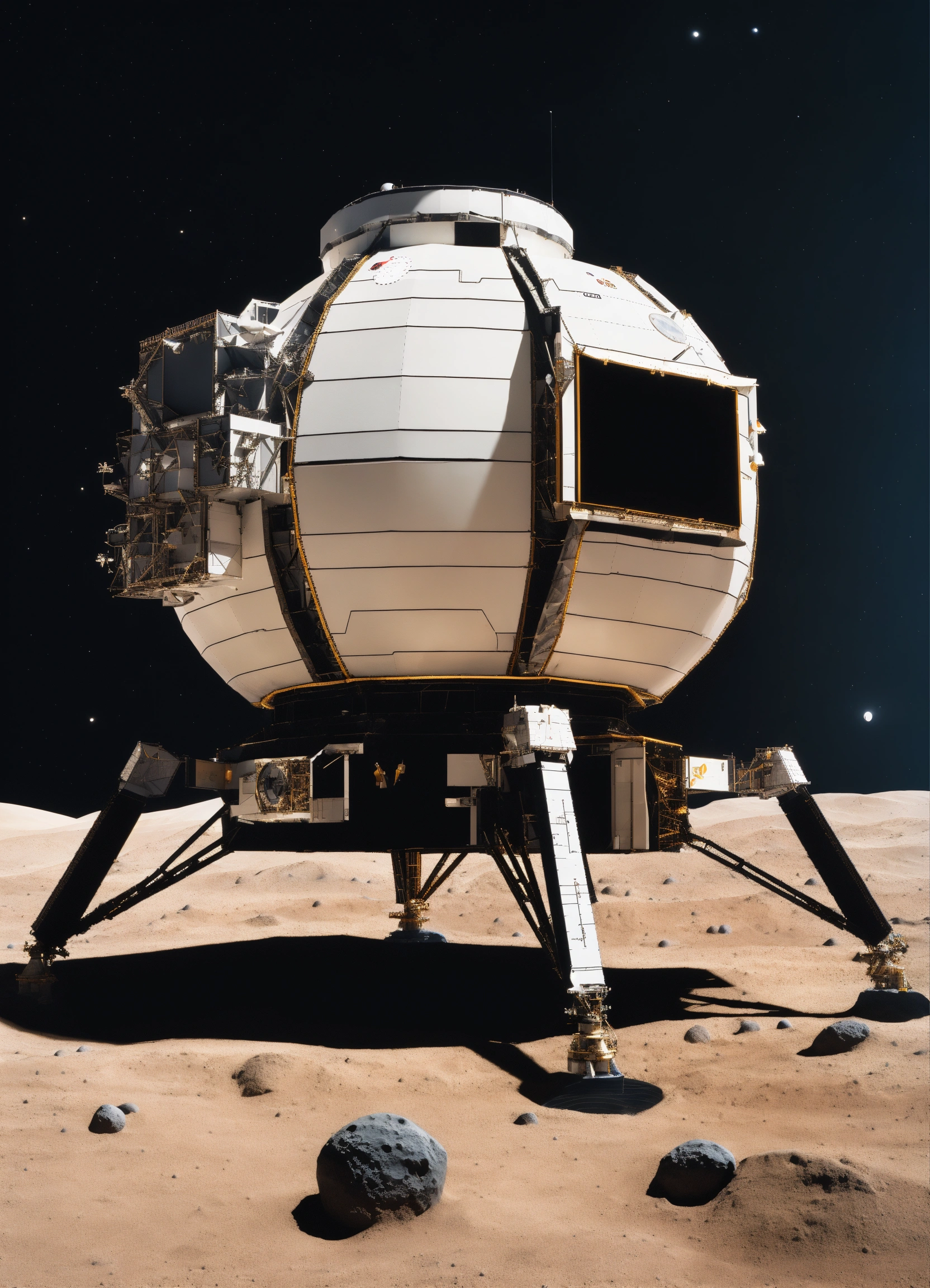 Lexica - A small moon lander with similar aesthetics to the space ...