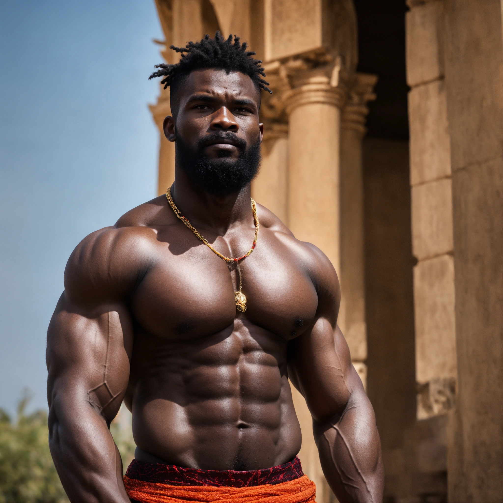 Lexica - 30-year-old hairy Senegalese man with big muscles, big ...