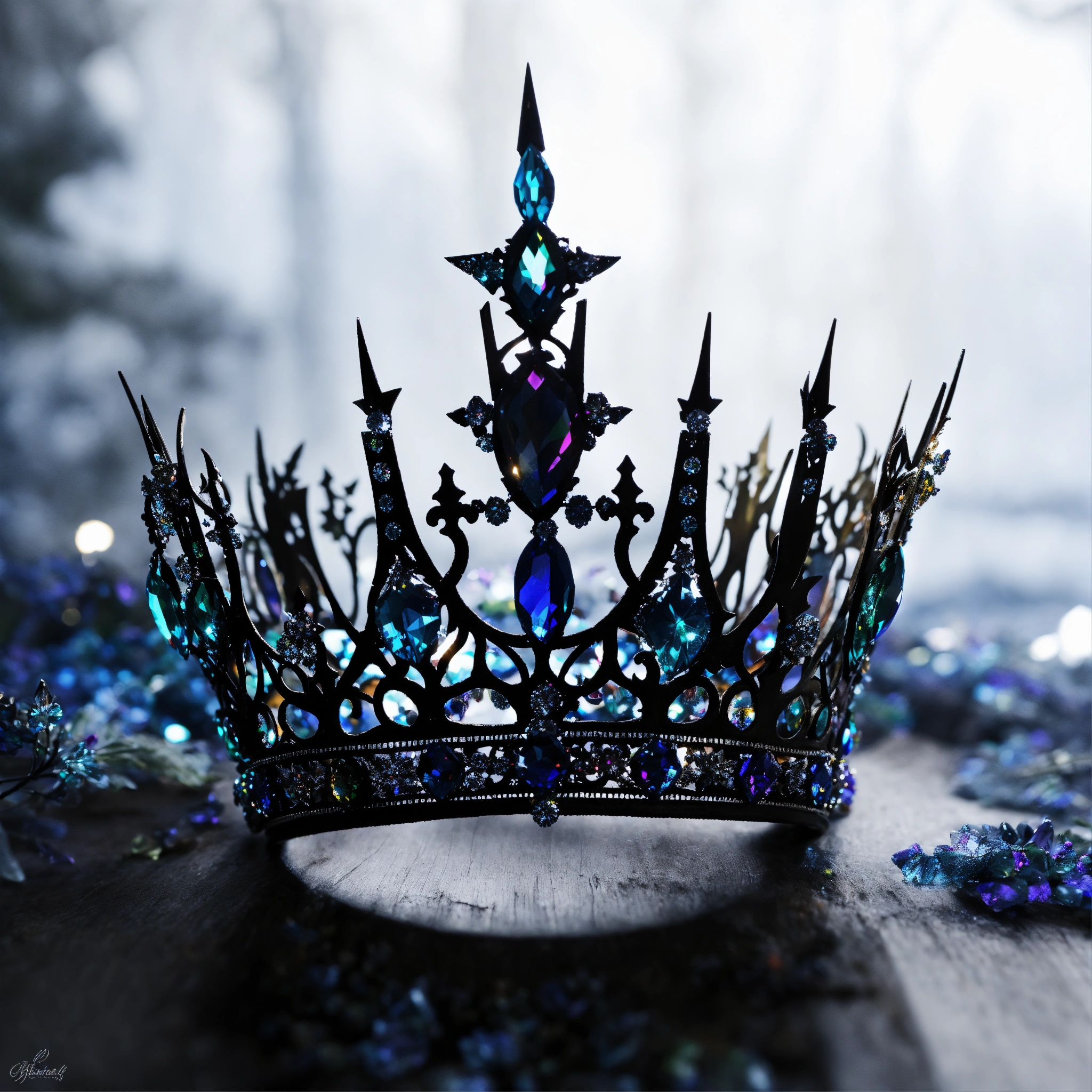 Lexica - Add a couple colored crystas to enchanted forest crown