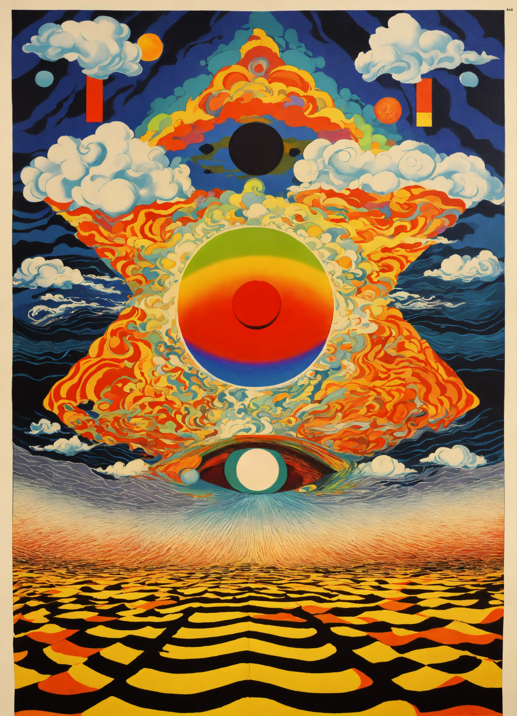 Lexica - Japanese vintage poster ,oriental , psychedelic realm , dream ...