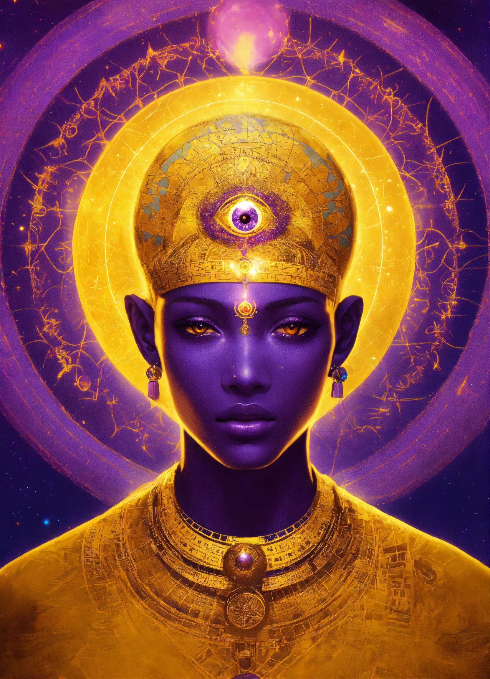 Lexica - Law of attraction, simple color, one purple celestial skin ...