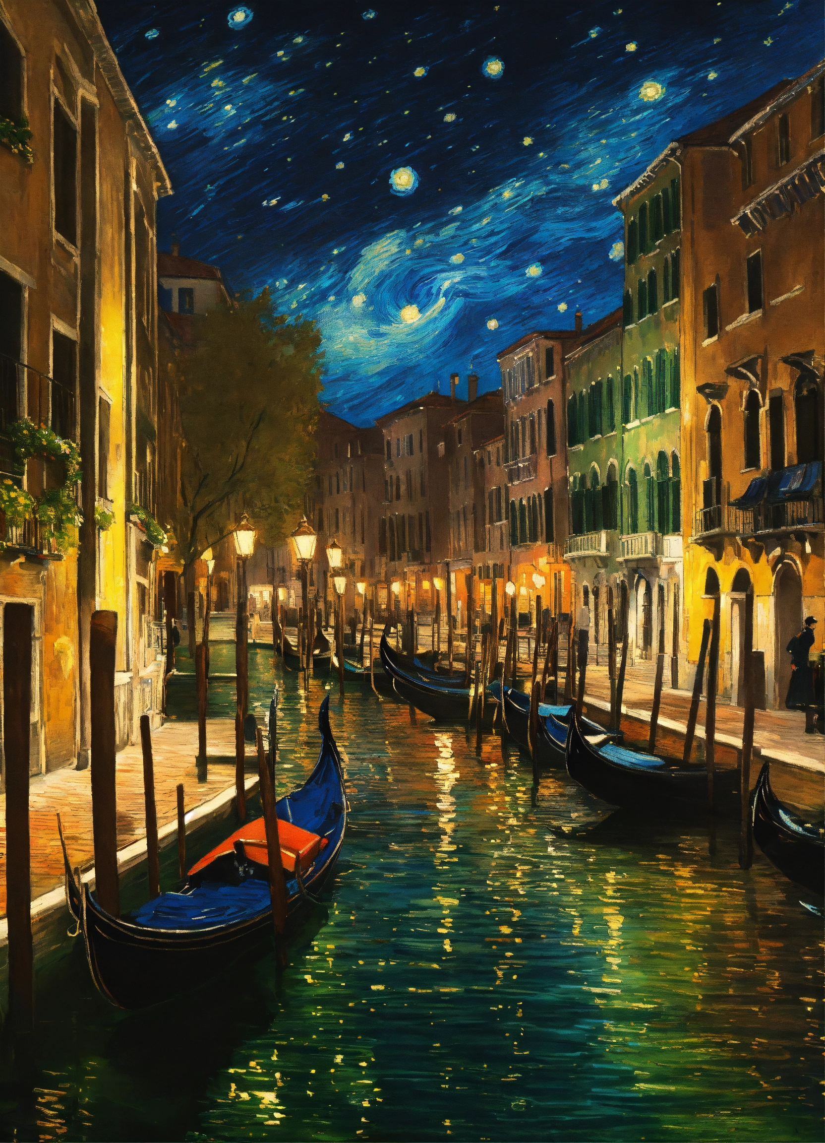 Lexica - Masterpiece of art, Van Gogh painting, The Grand Canal in ...