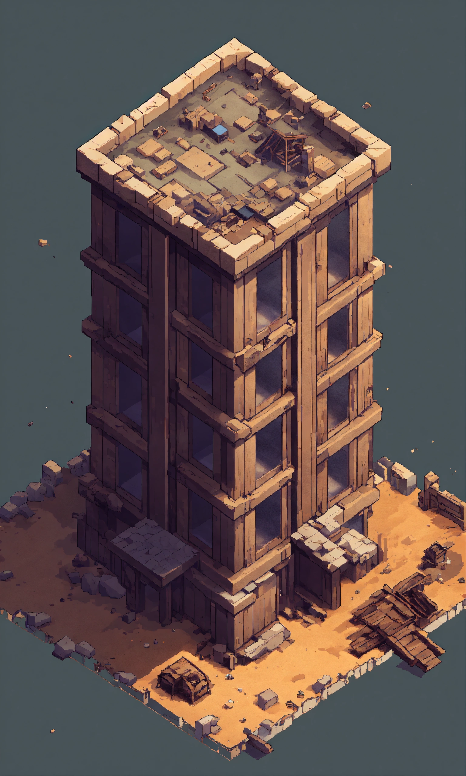 Lexica - Short, Plain, Level one Lone tower of a badly constructed ...