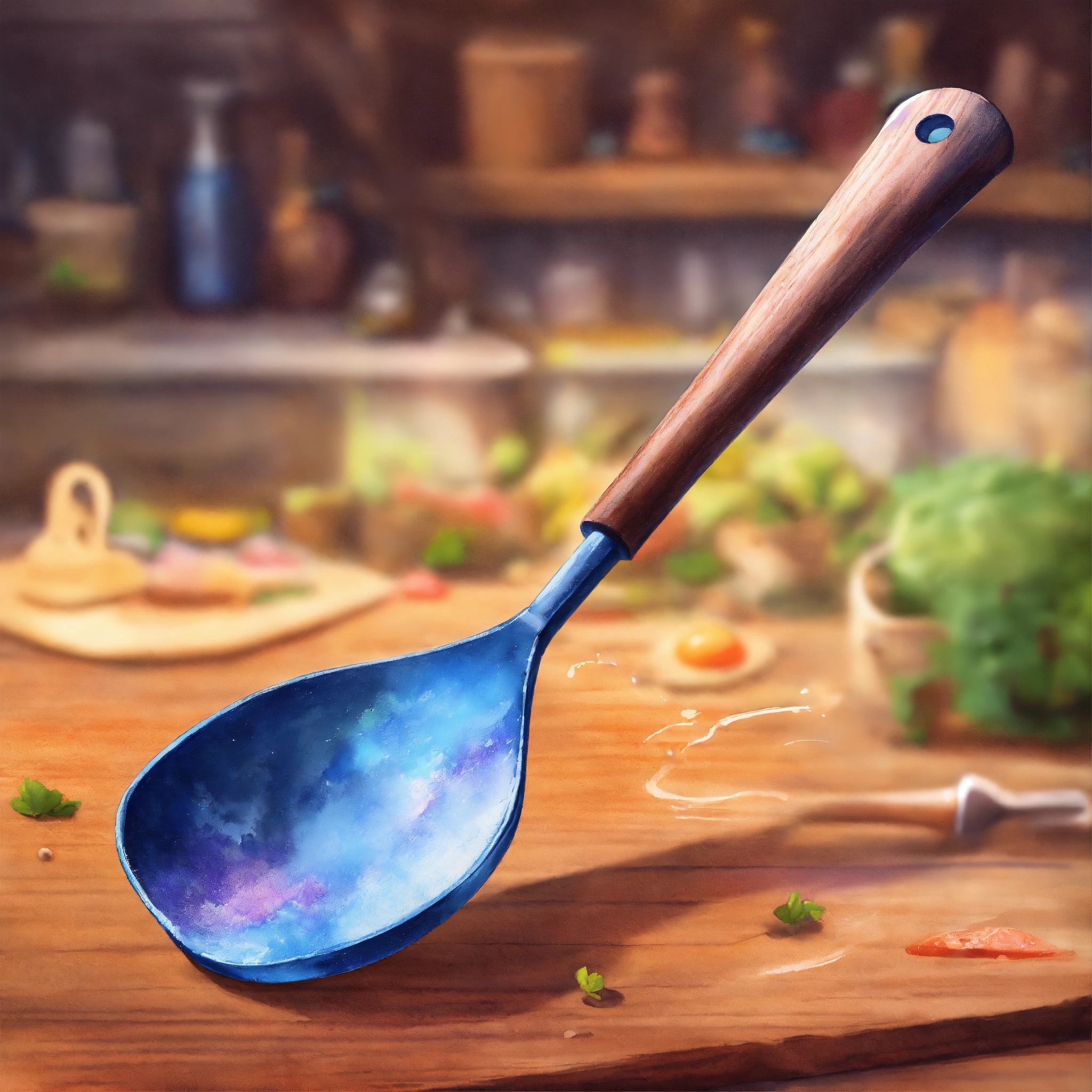 Lexica - Simple wooden Spatula, game icon, fantasy style, digital ...