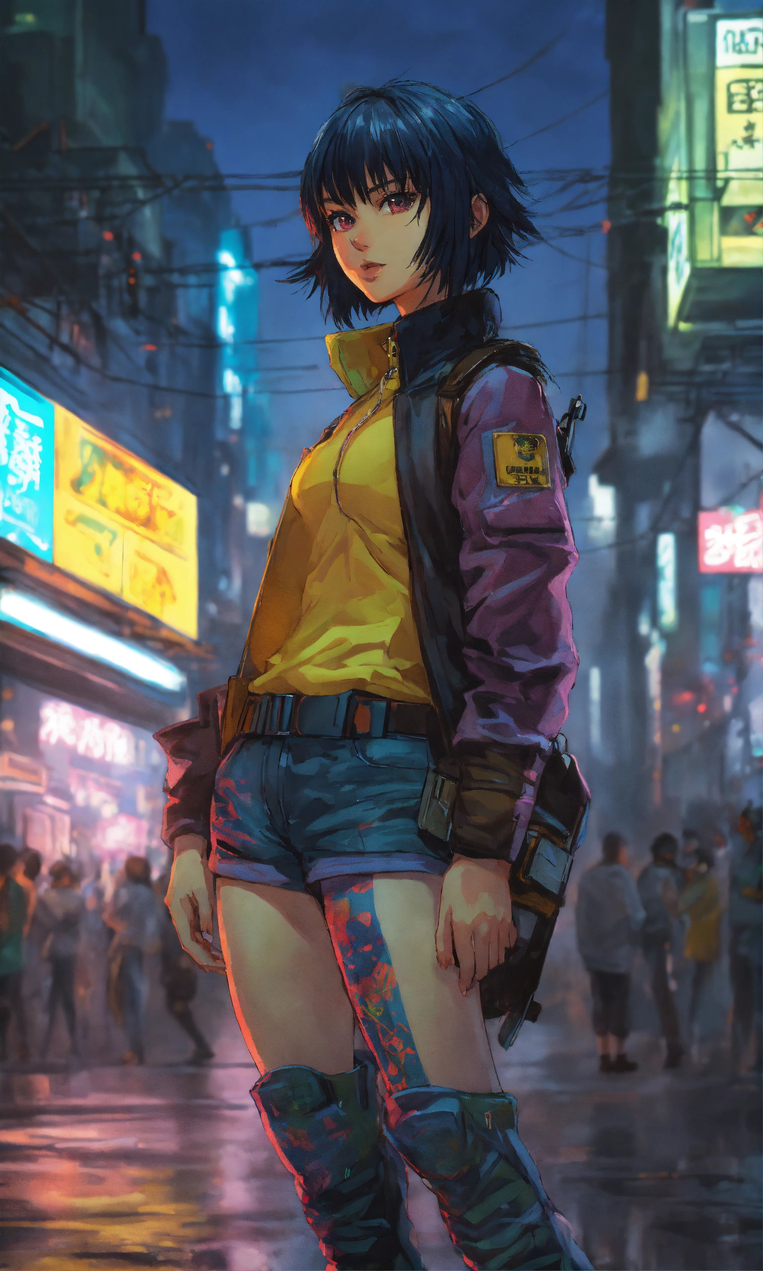 Lexica - 2000s cyberpunk extroverted female, full detailed eyes, full ...