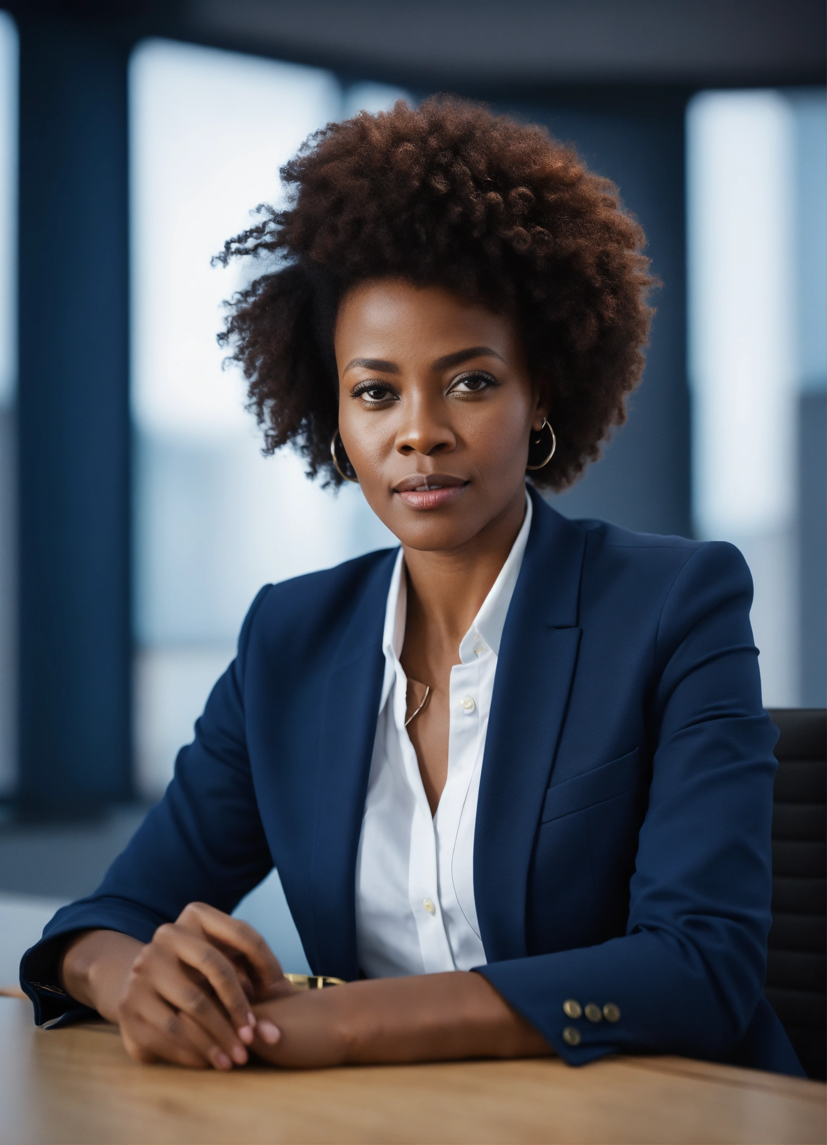 Lexica - Confident extreme close-up portrait of a female African ...