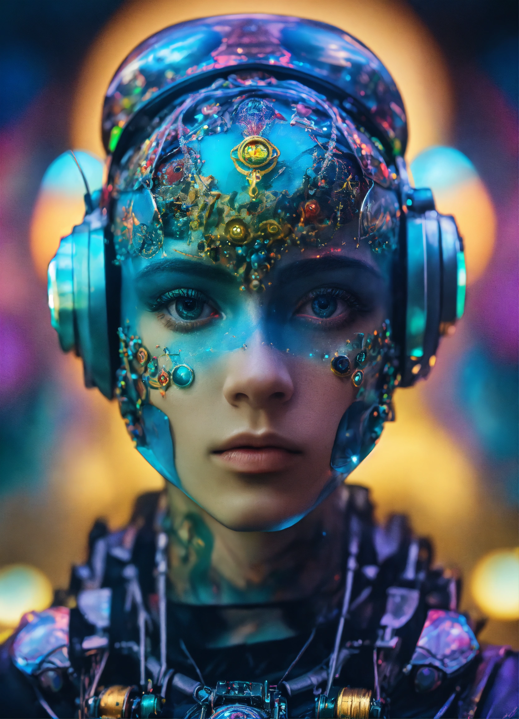 Lexica - Photorealistic 3D portrait Boy Alien Mech Angel in Punk Goth ...