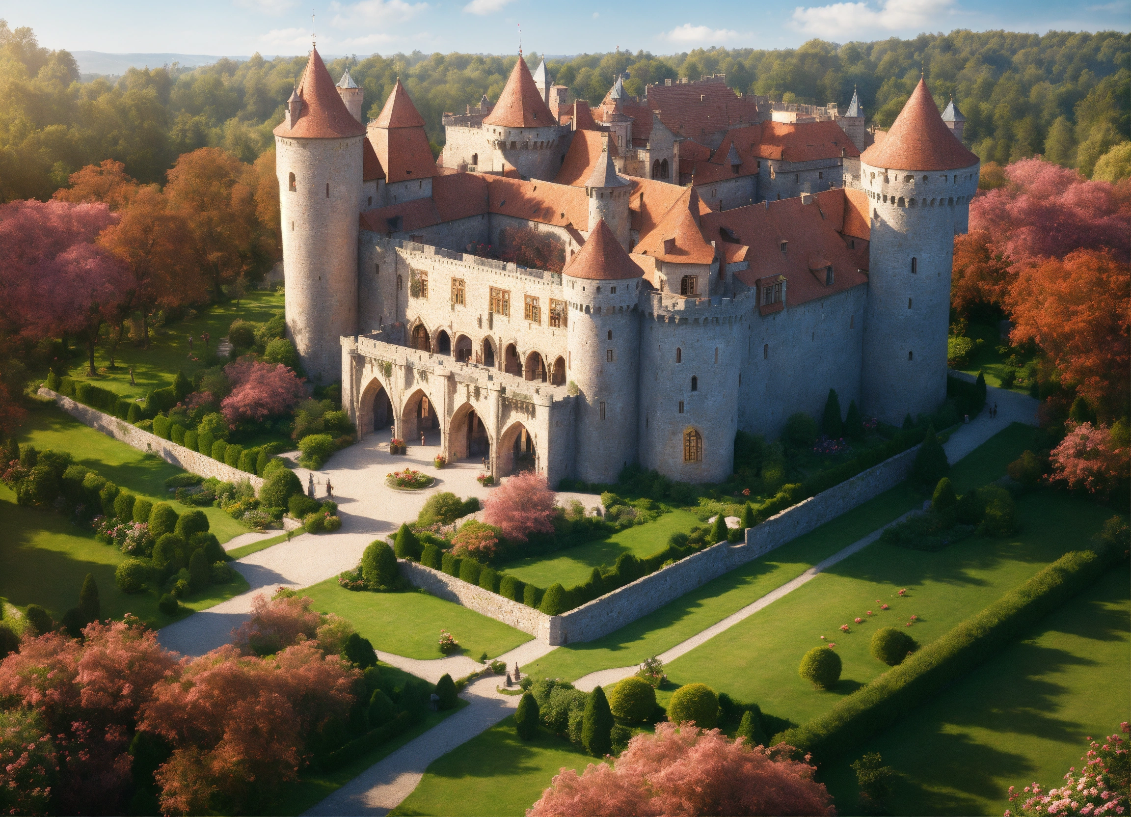 Lexica - Ultra realistic, photorealistic, bird's eye view of a small ...