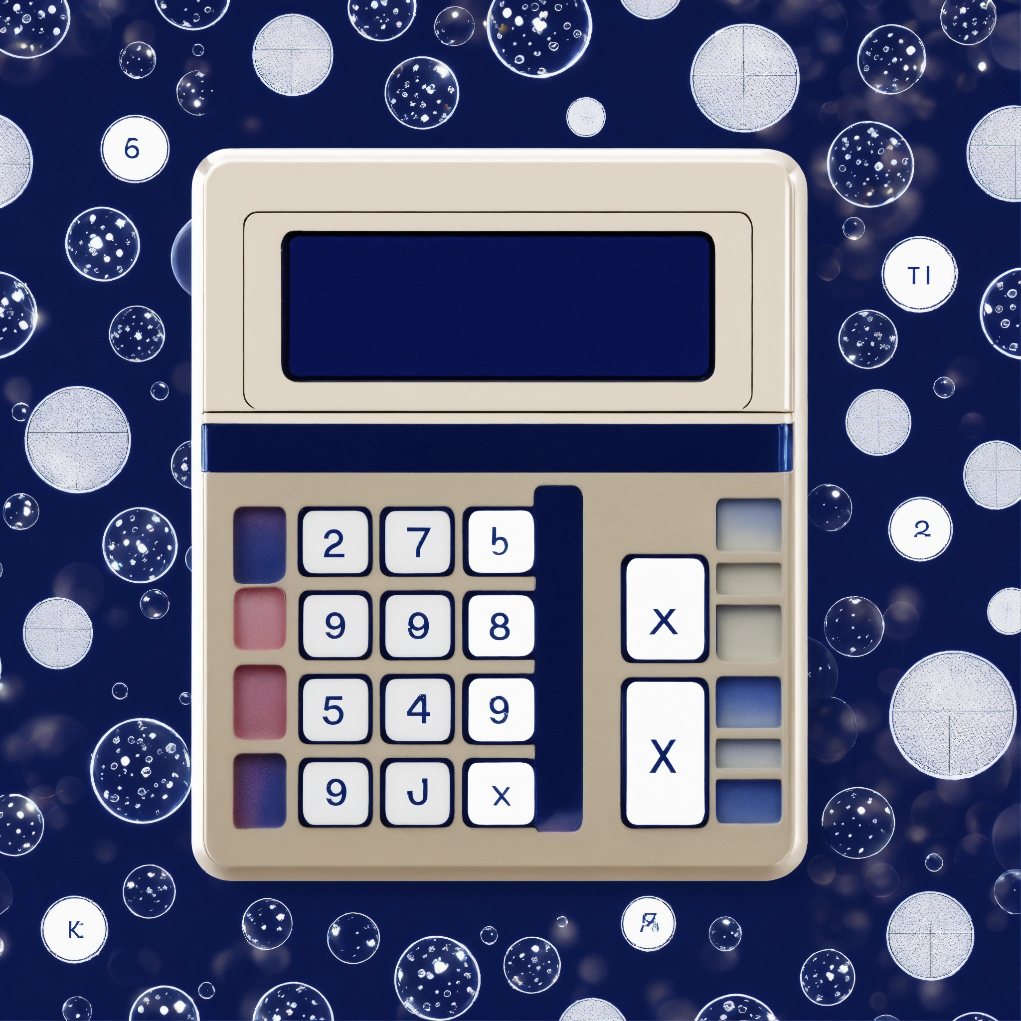 Lexica - Create an image where an old calculator with keys transforms ...