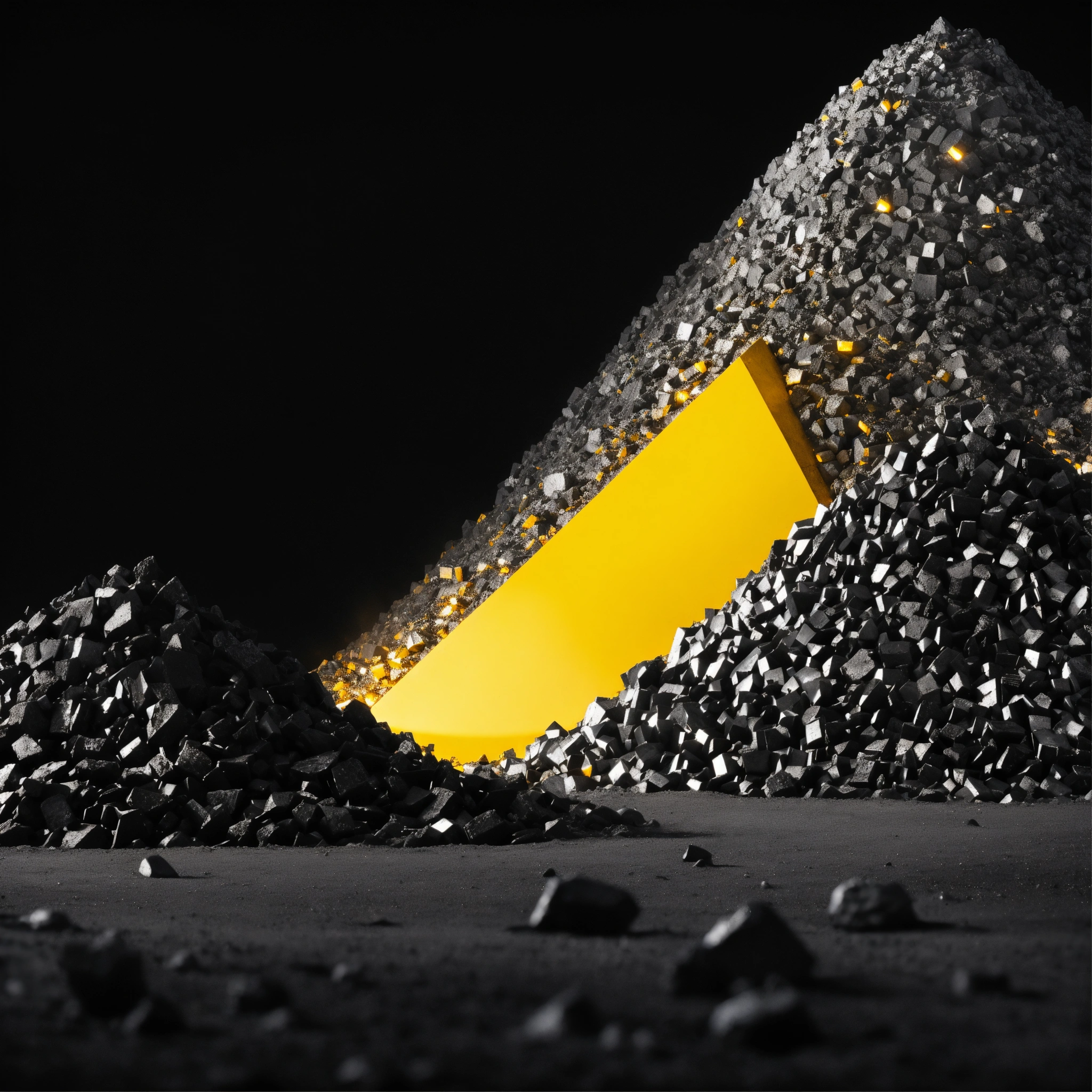 Lexica - Pile of ore, metal, heap, magic mountain of iron, ore, black ...