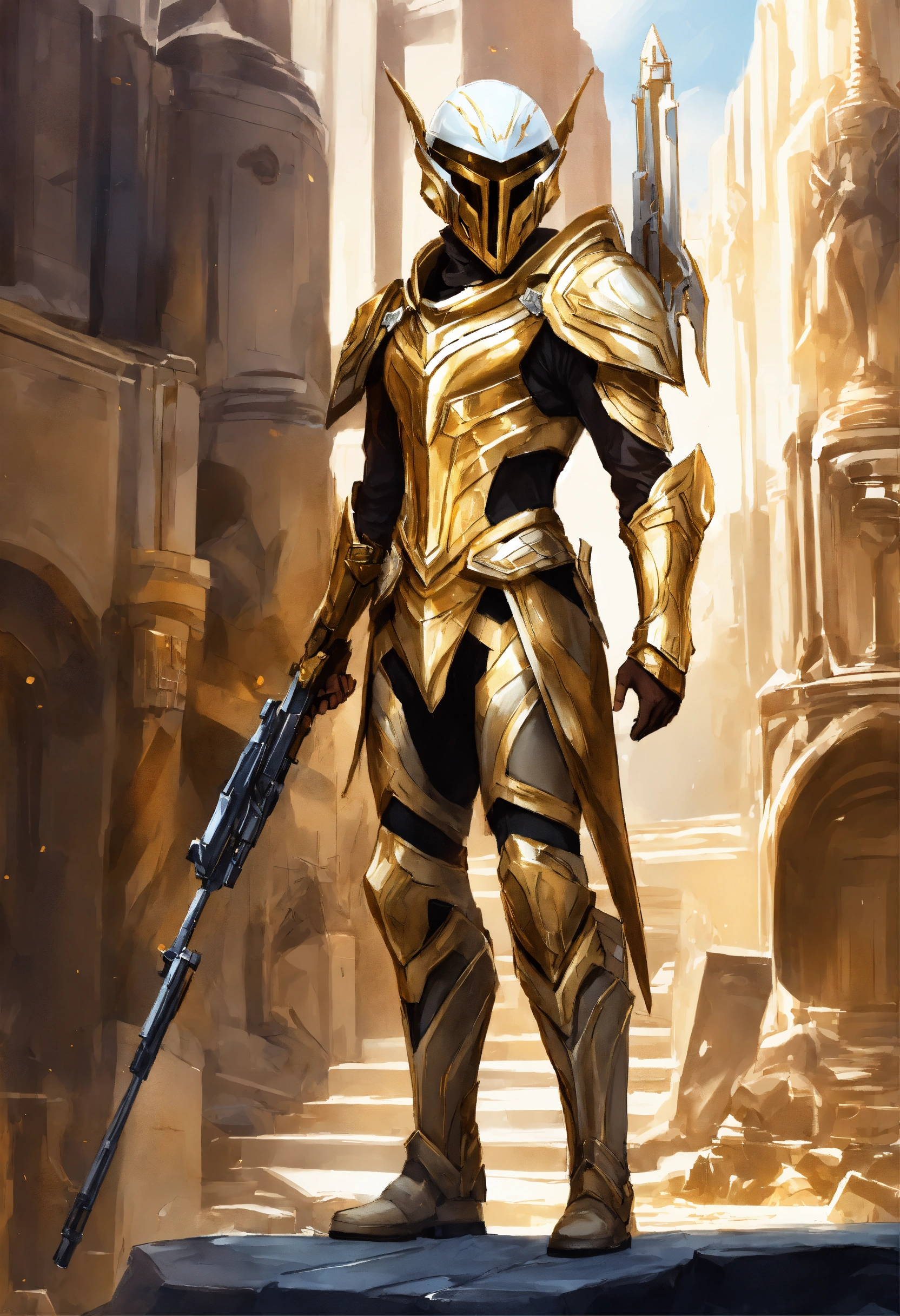 Lexica - Epic drawing of a full body of a high elf sci fi soldier ...