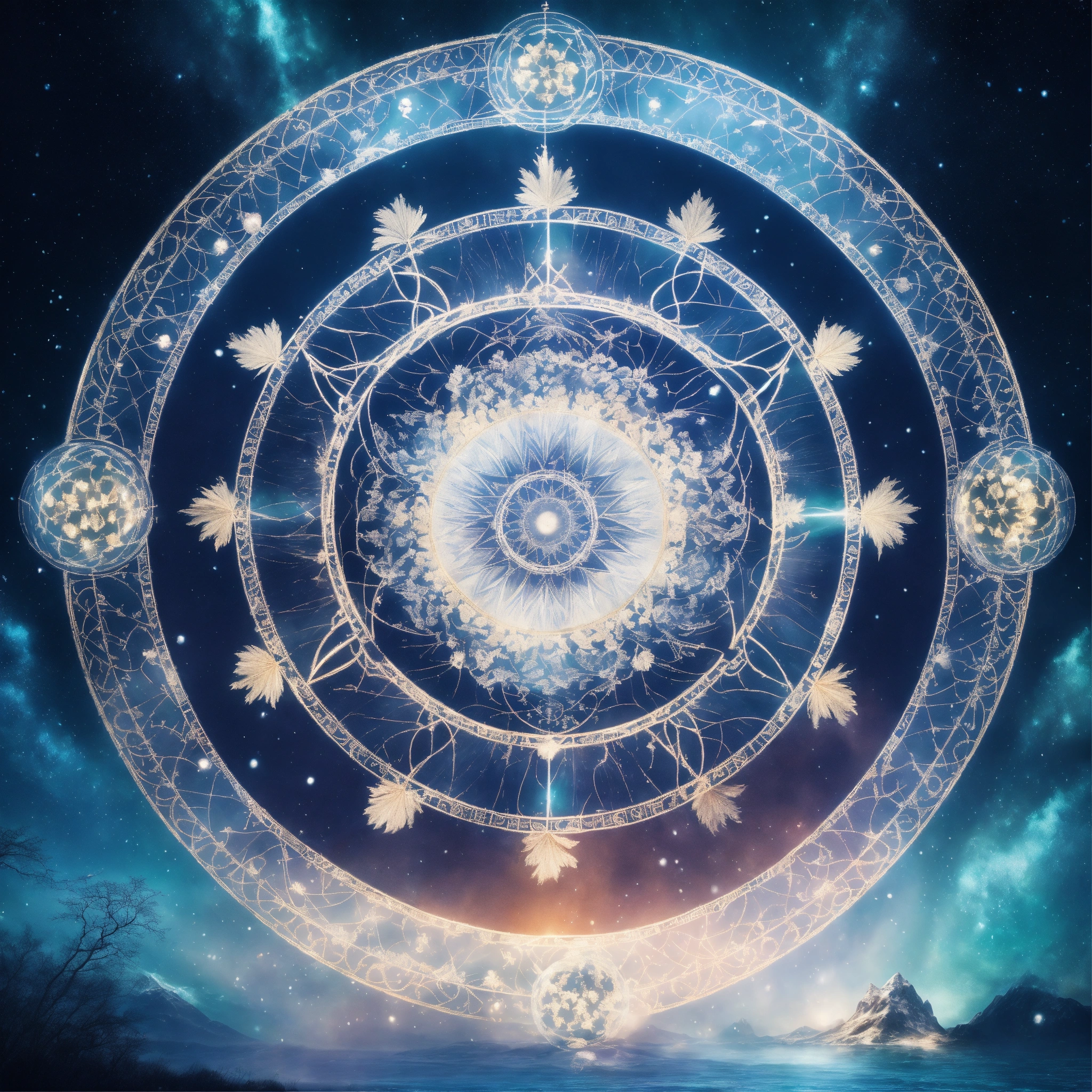 Lexica - Underwater long exposure photography, a giant white mandala ...