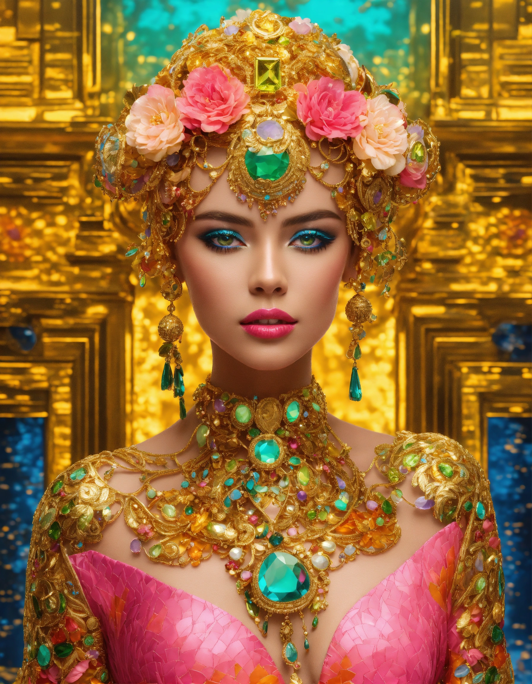 Lexica - Futuristic beautiful photogenic supermodel painted glamorous ...