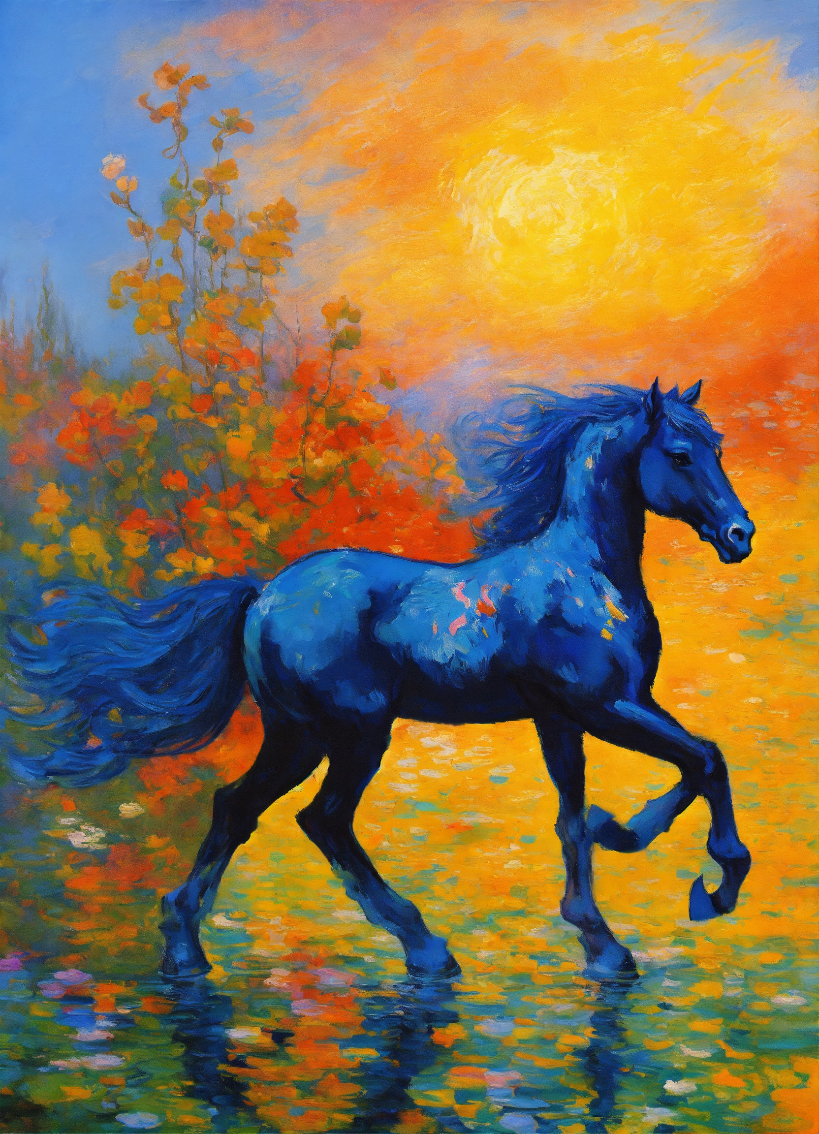 Lexica - Abstract Claude Monet painting Centaur