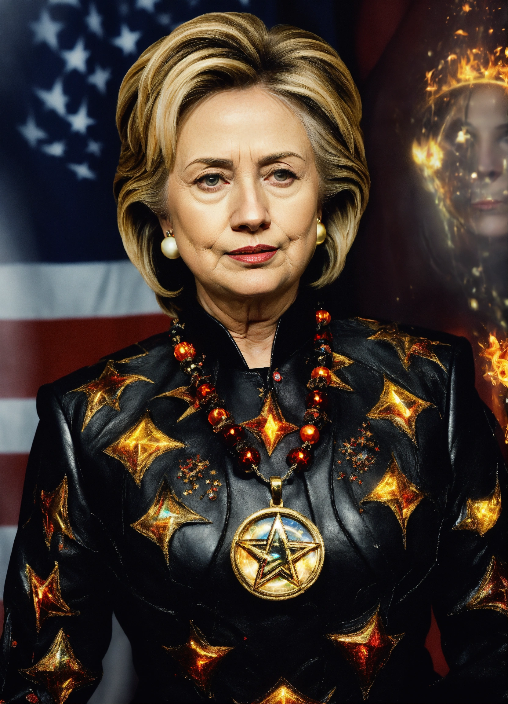 Lexica - Goddess Hillary Clinton as "Endora Ursula" the powerful dark ...