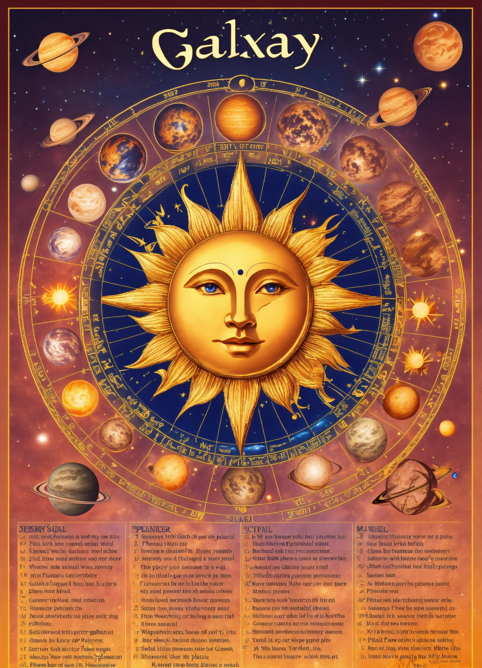 Lexica - Sun, planet, astrology, planetary annual ruler, galaxy, horoscope