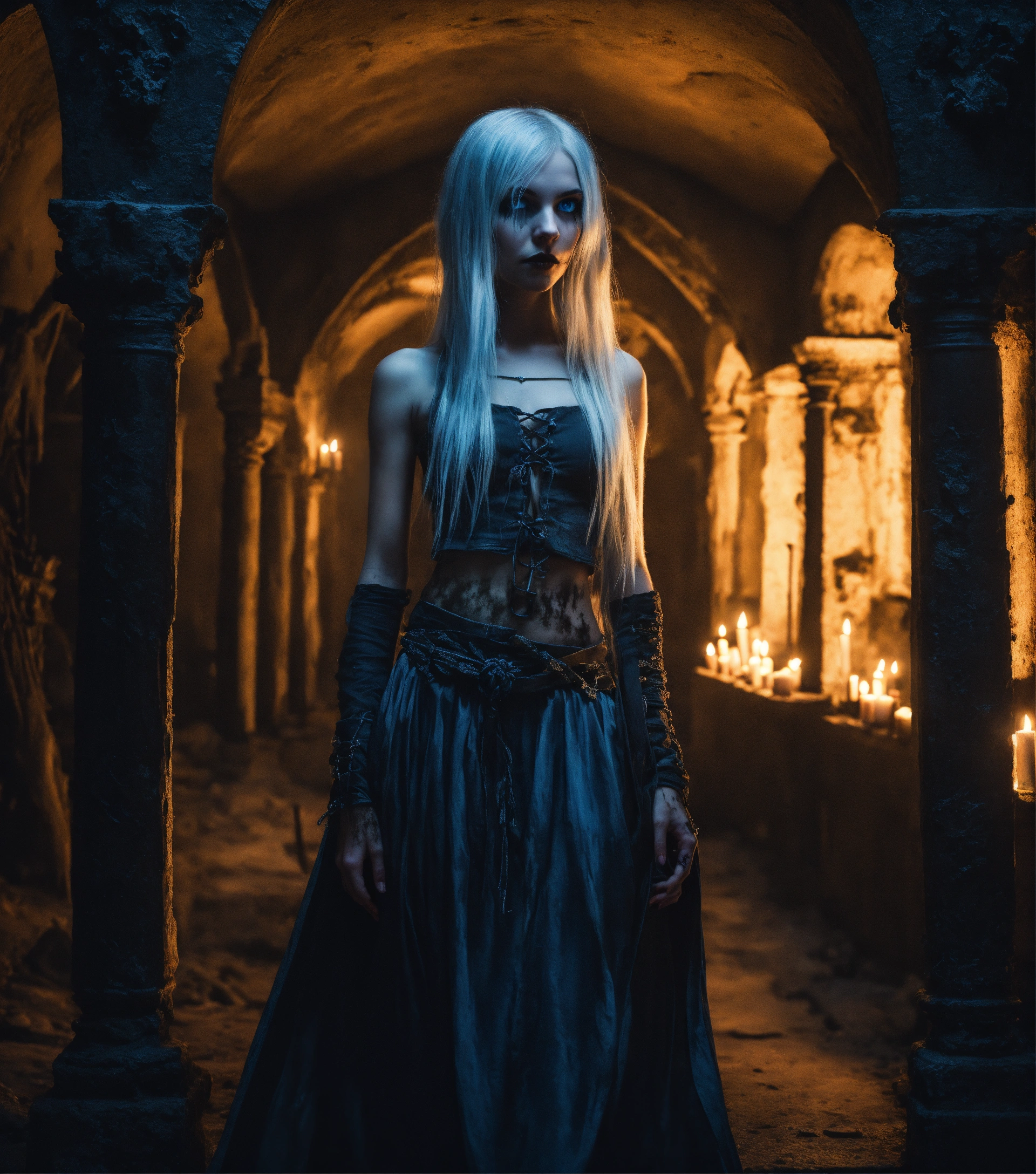 Lexica - Body portrait, sehr kindhaft deadly pale twelve year old ...