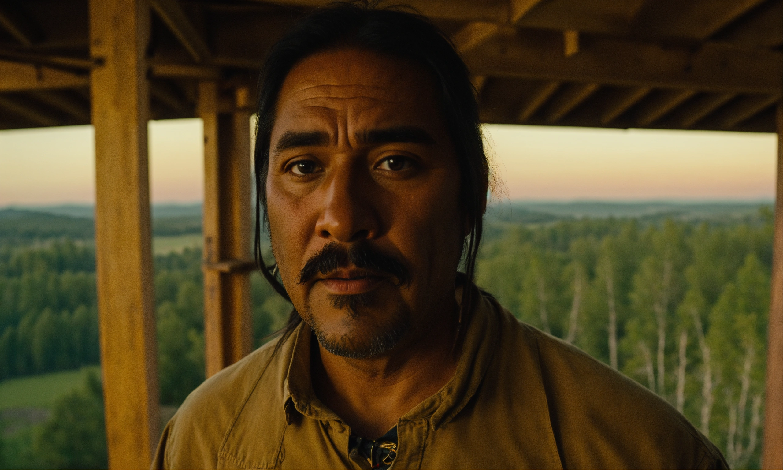 Lexica - Scared unique expressive middle-aged fire tower lookout man ...